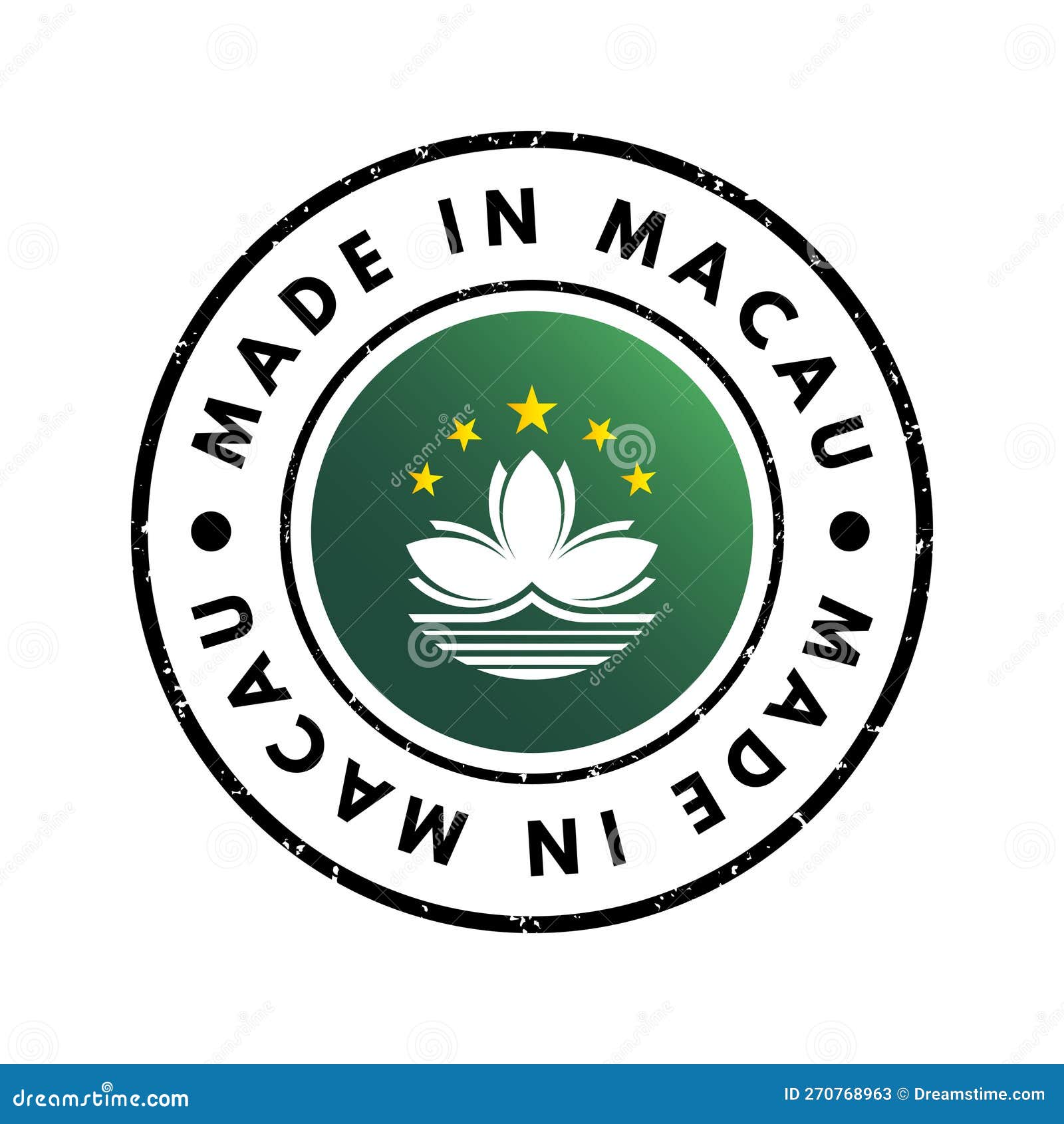 Made in Macau Text Emblem Stamp, Concept Background Stock Illustration ...