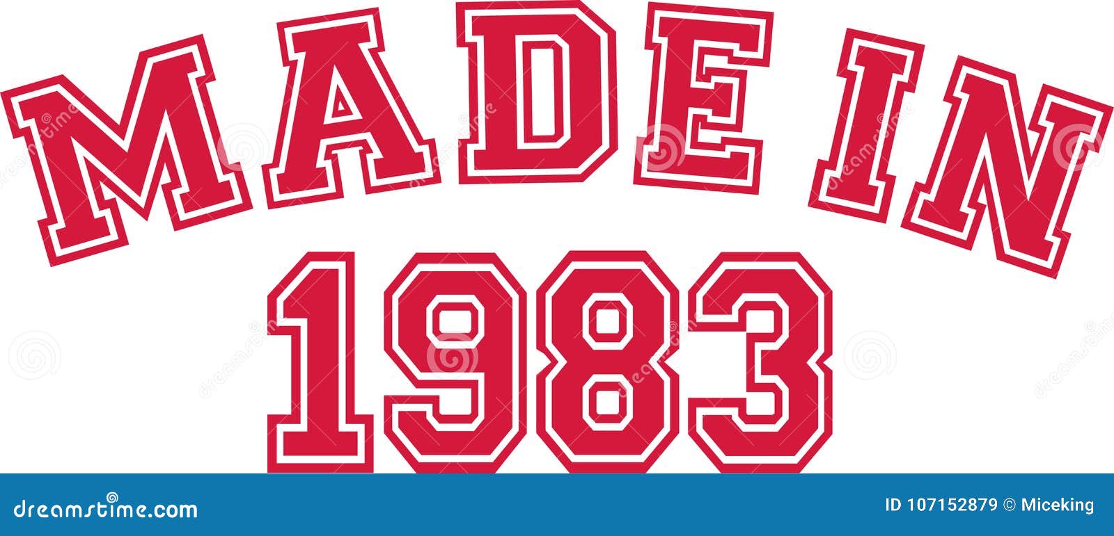 1983 Year College Font Vector Illustration | CartoonDealer.com #107160272