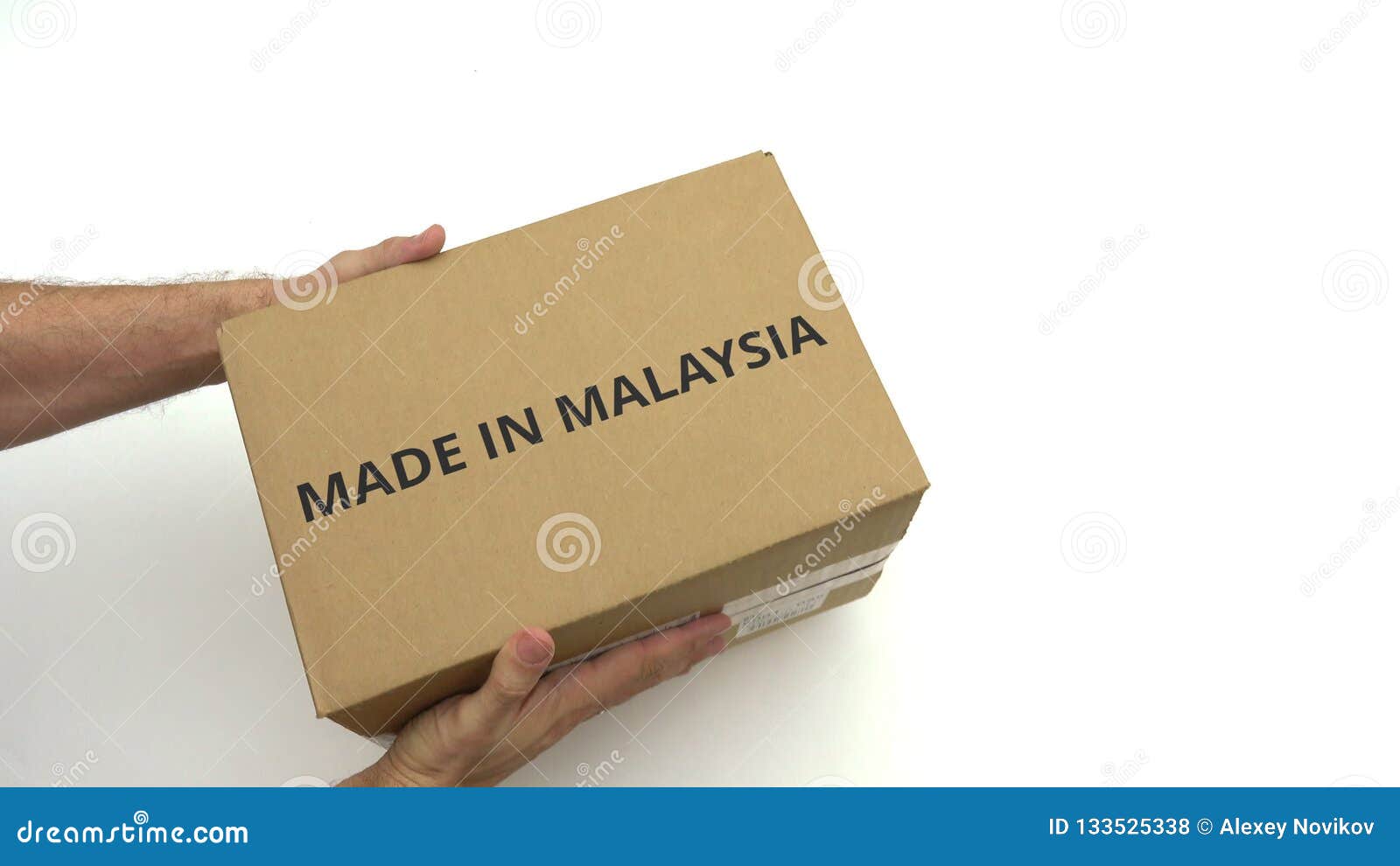 Made in Malaysia Text on the Box in Hands Stock Footage - Video of ...