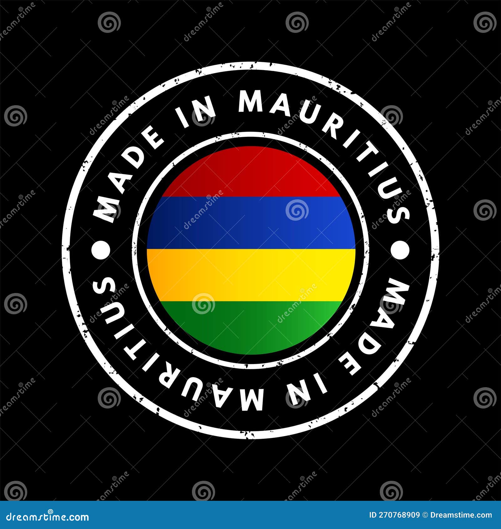 Made in Mauritius Text Emblem Stamp, Concept Background Stock ...