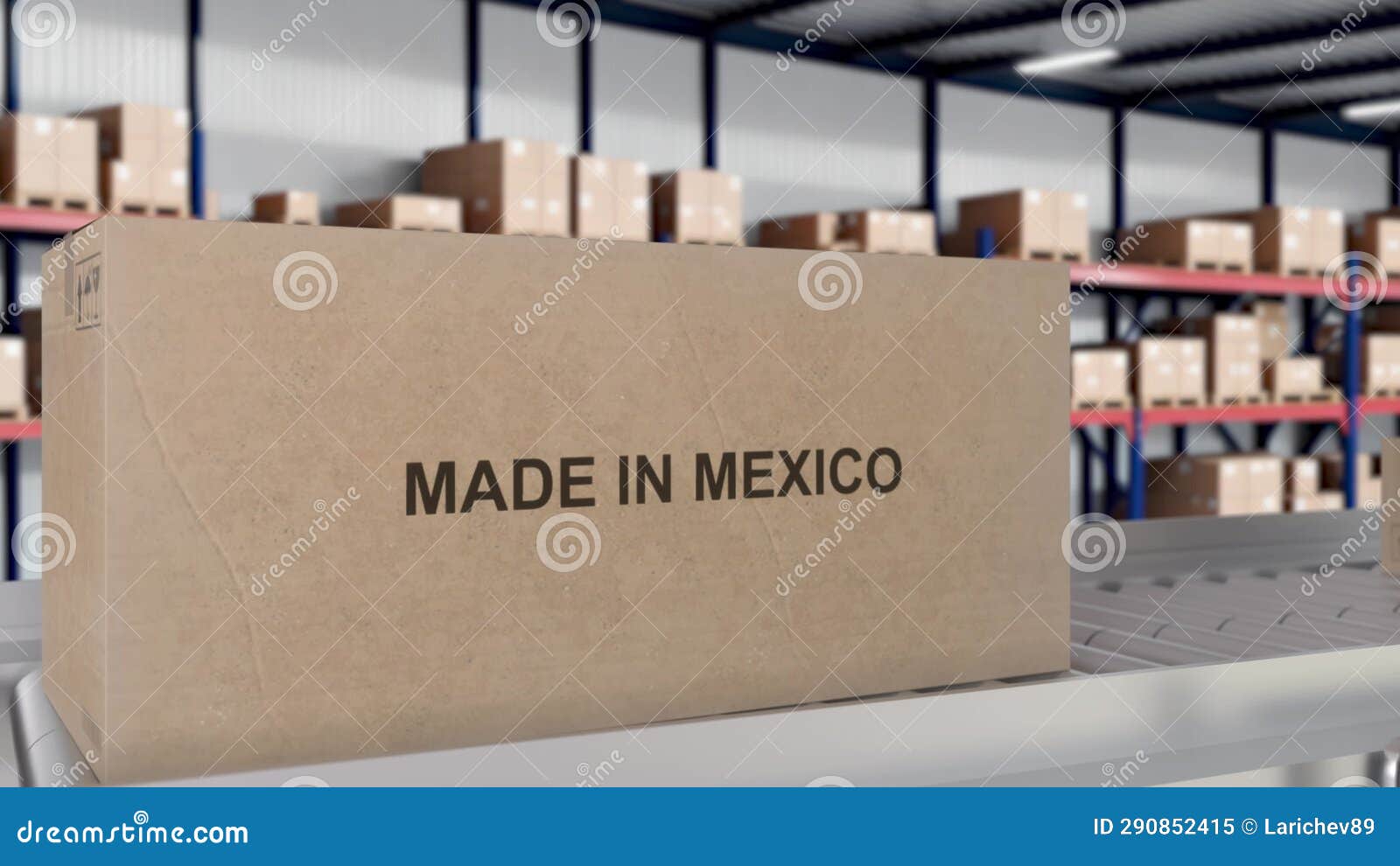 Made in MEXICO Import and Export Concept. Cardboard Boxes with Product ...