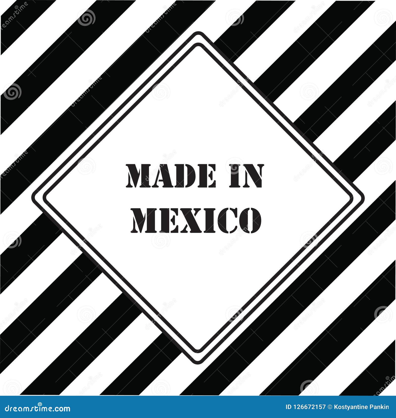 Made in Mexico stock vector. Illustration of trade, mexico - 126672157
