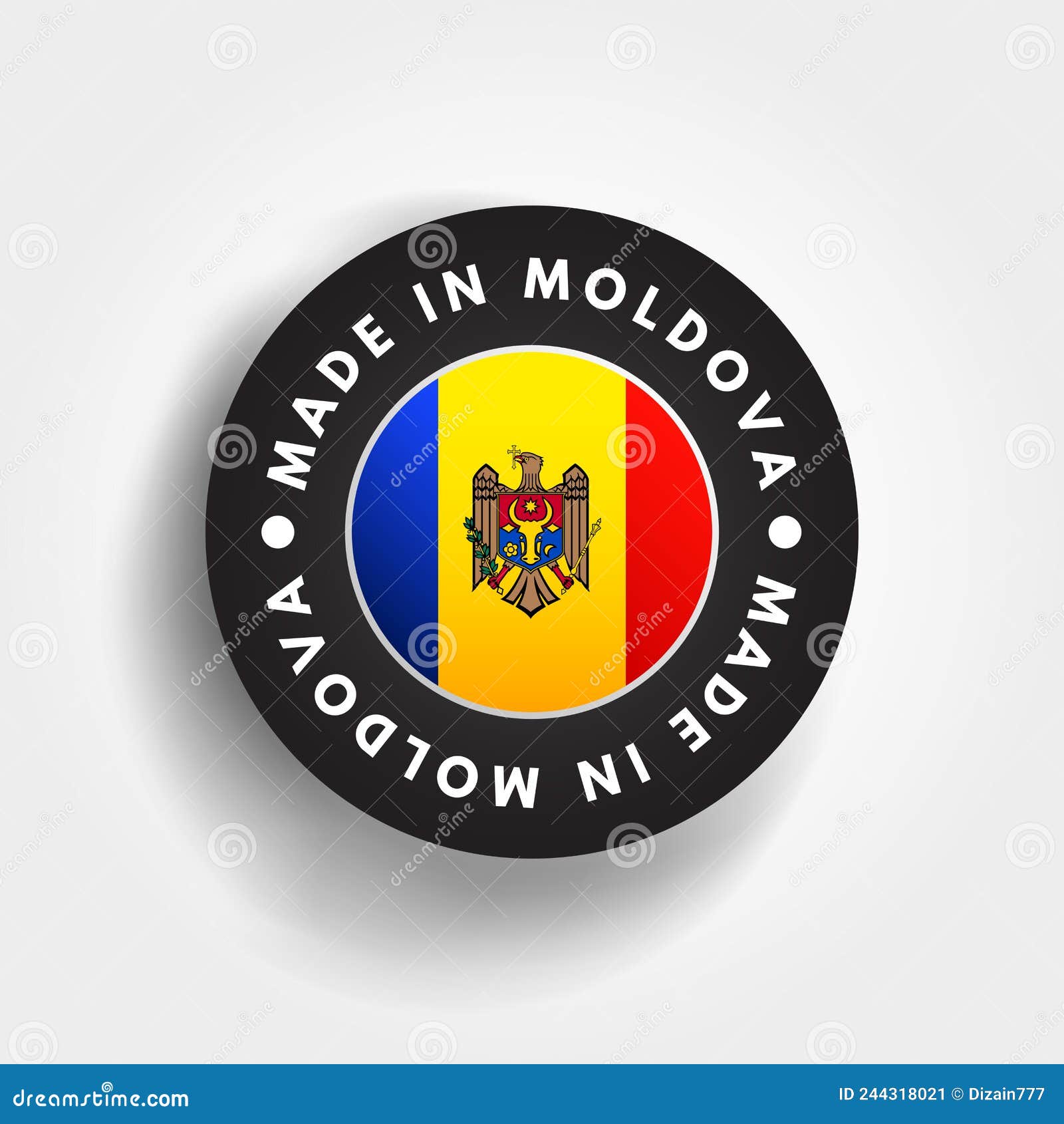 Made in Moldova Text Emblem Badge, Concept Background Stock ...
