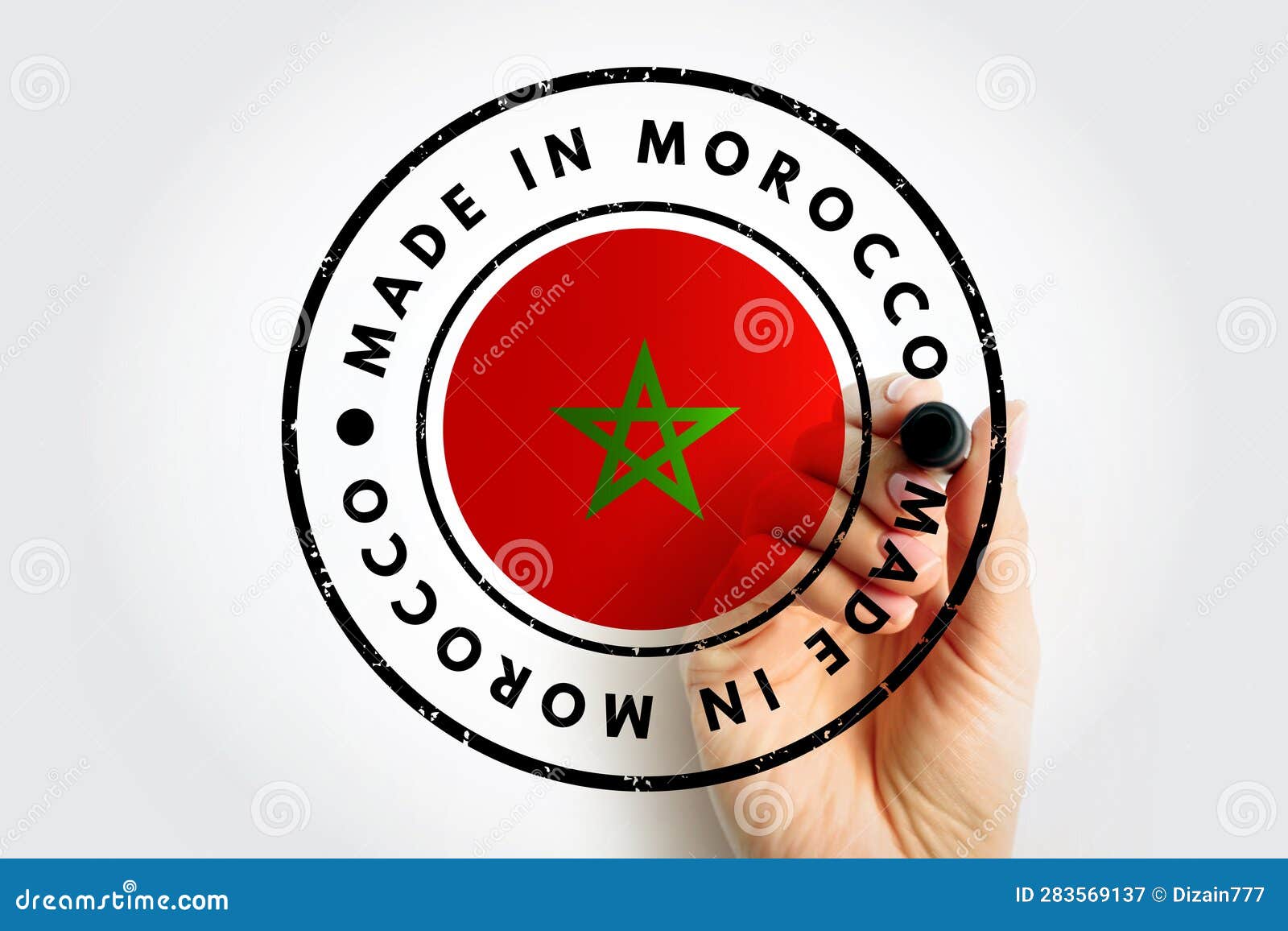 Made in Morocco Text Emblem Badge, Concept Background Stock Image ...
