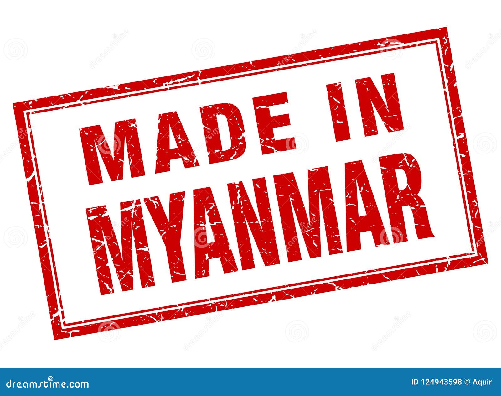 Made in Myanmar stamp stock vector. Illustration of crafted - 124943598