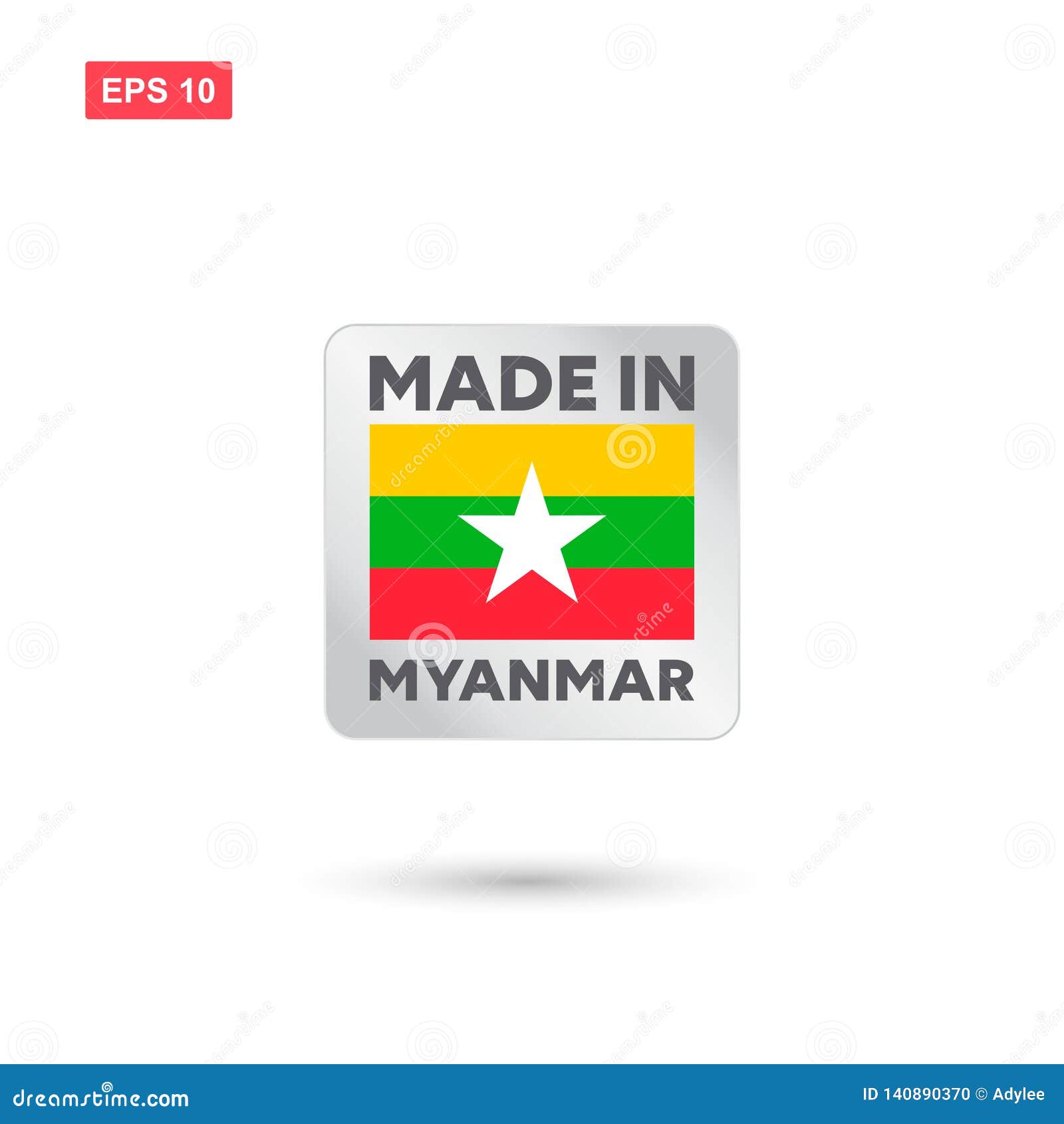 Made in myanmar vector stock vector. Illustration of background - 140890370