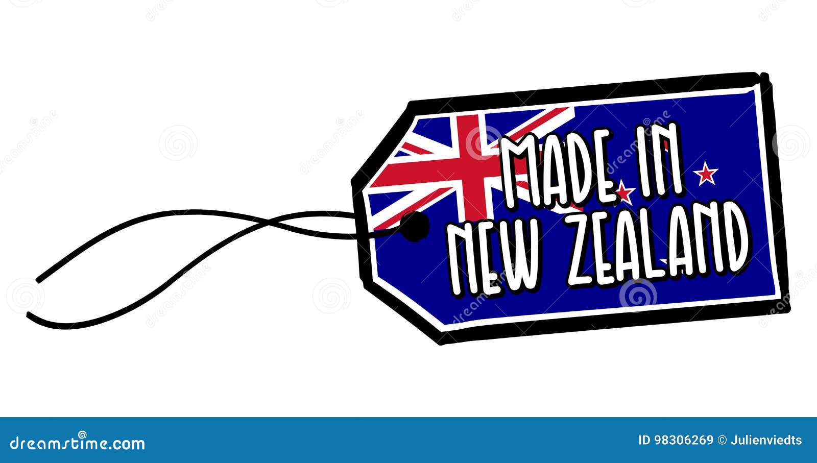 Made in New Zealand Label. stock vector. Illustration of label - 98306269