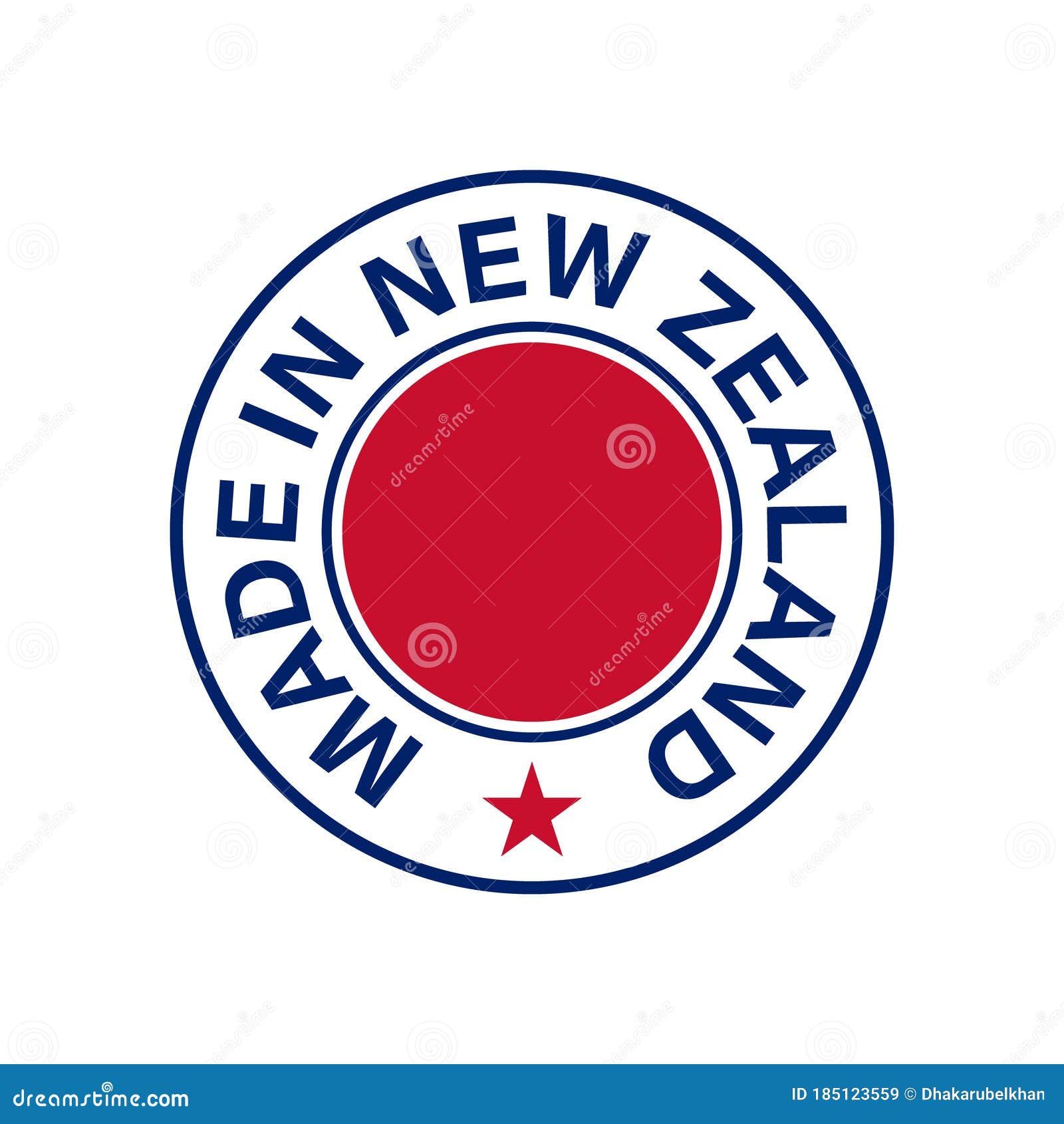 Made in New Zealand Round Vector Icon Stock Vector - Illustration of ...