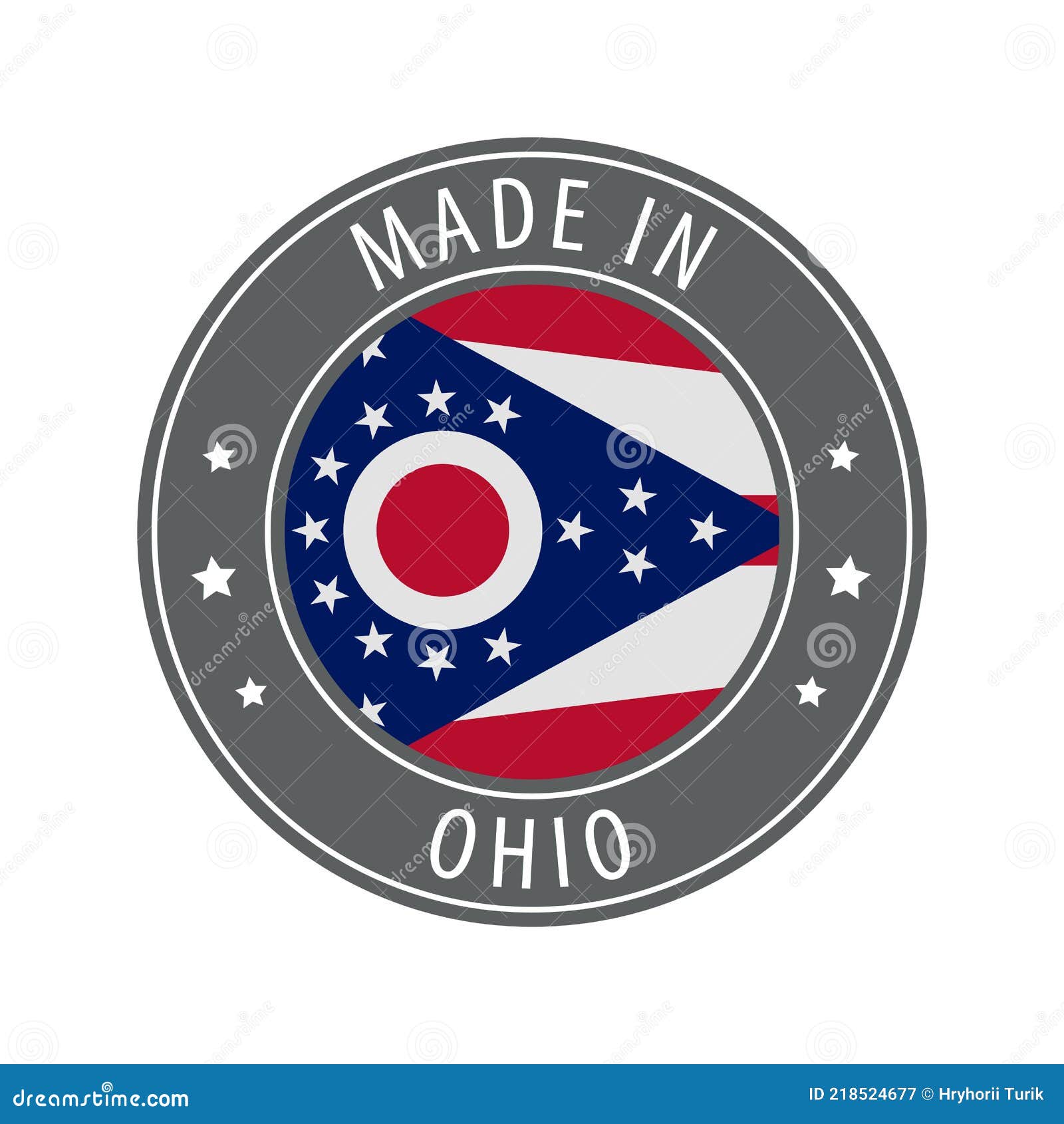 Made in Ohio icon. stock vector. Illustration of customs - 218524677