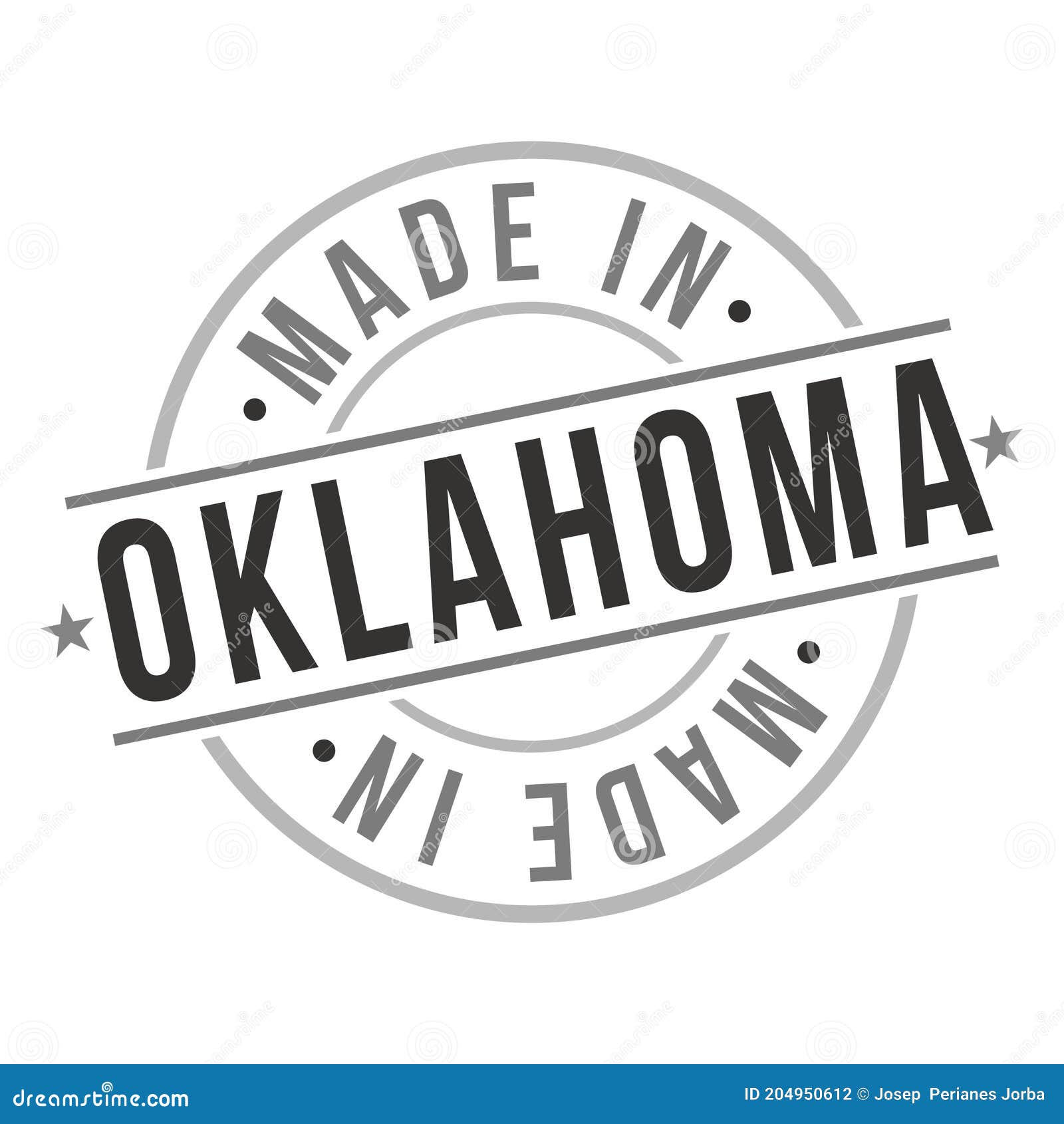 Made in Oklahoma Stamp. Logo Icon Symbol Design. Security Seal Style ...