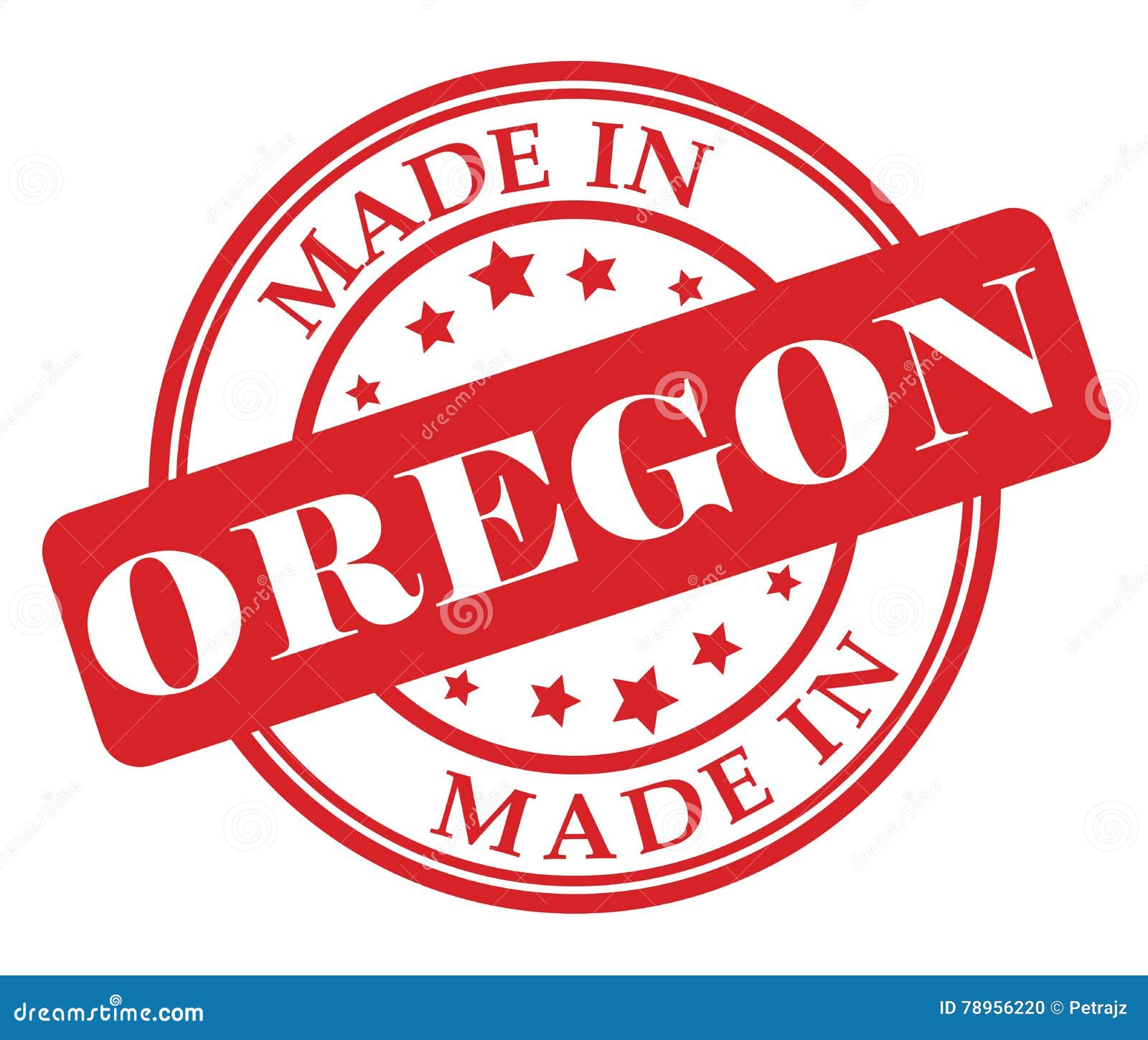 Made in Oregon stamp stock illustration. Illustration of design - 78956220