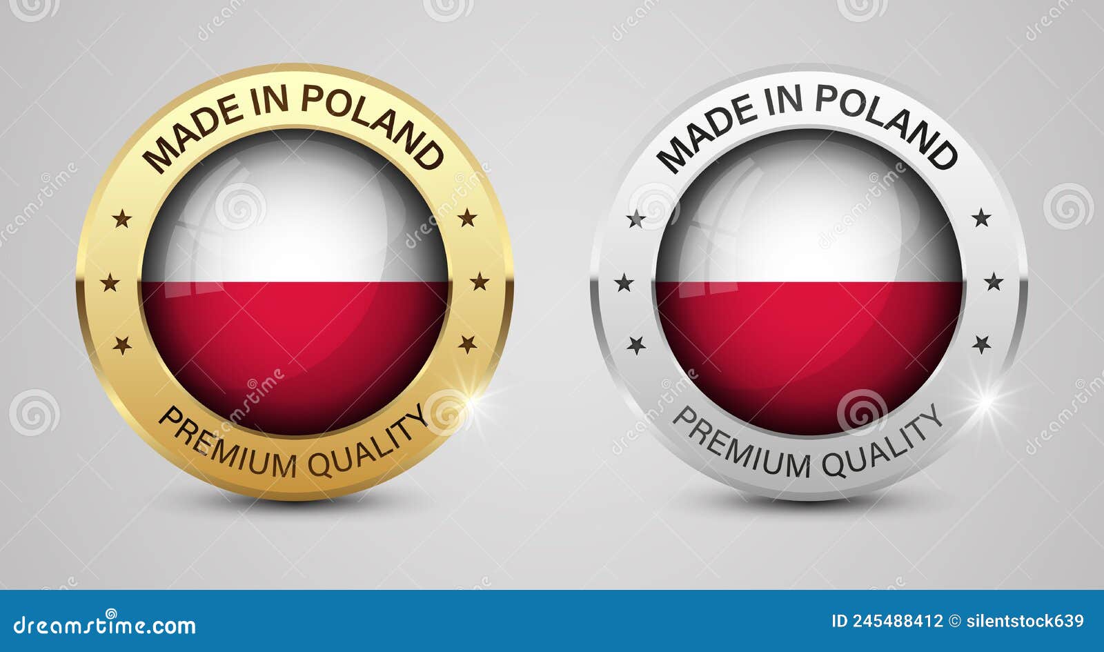 Made in Poland Graphics and Labels Set Stock Vector - Illustration of ...