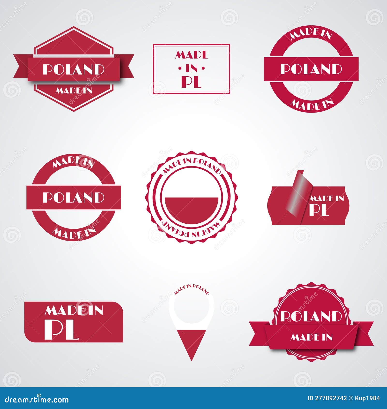 Made in Poland Label Set, Vector Illustration Stock Vector ...