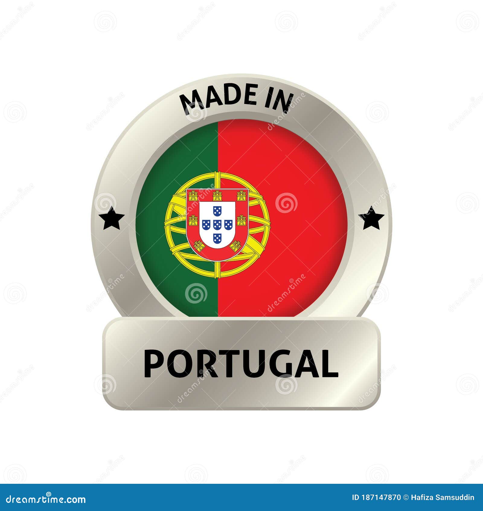 Made in Portugal Label. Vector Illustration Decorative Design Stock ...