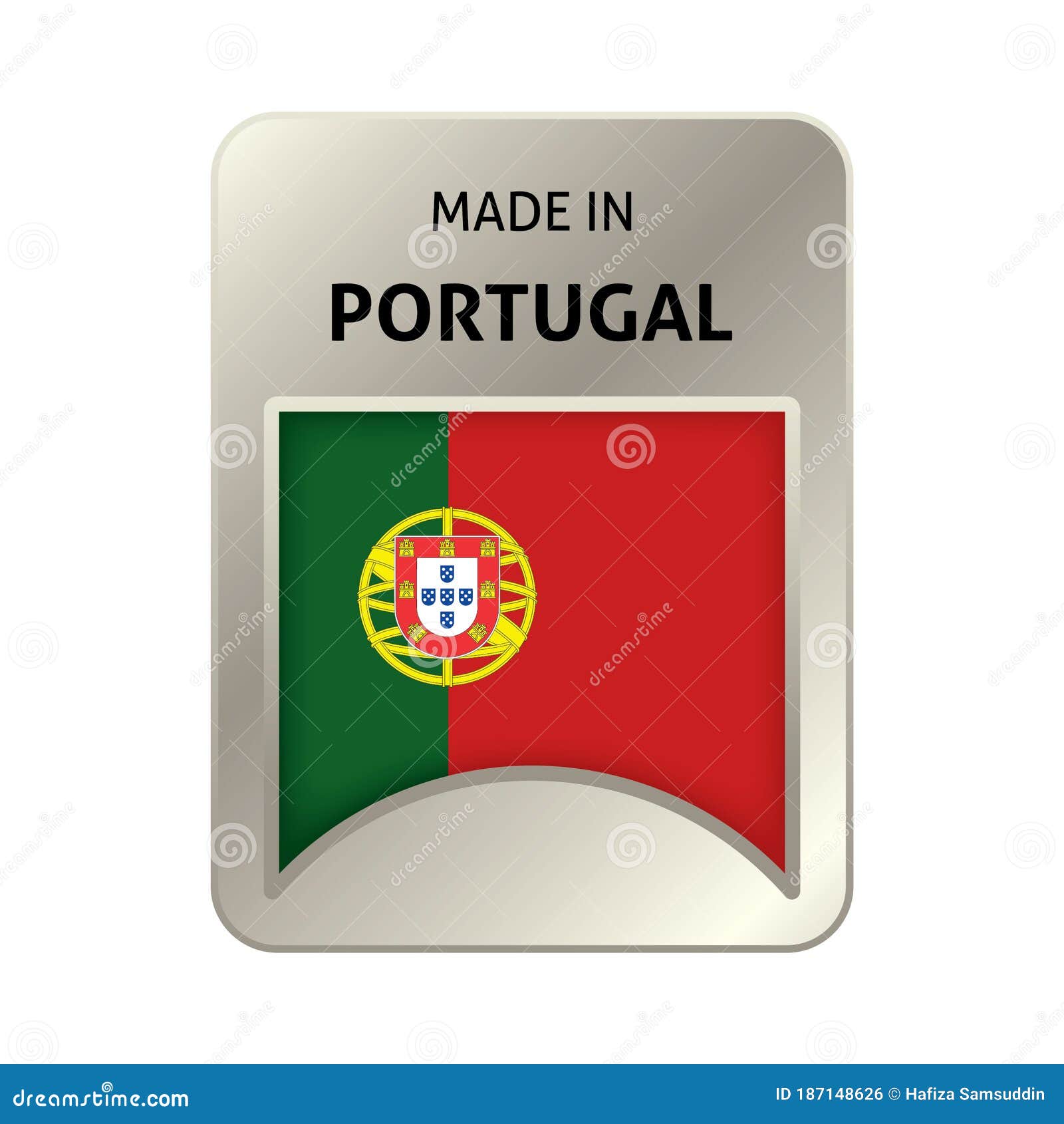 Made in Portugal Label. Vector Illustration Decorative Design Stock ...