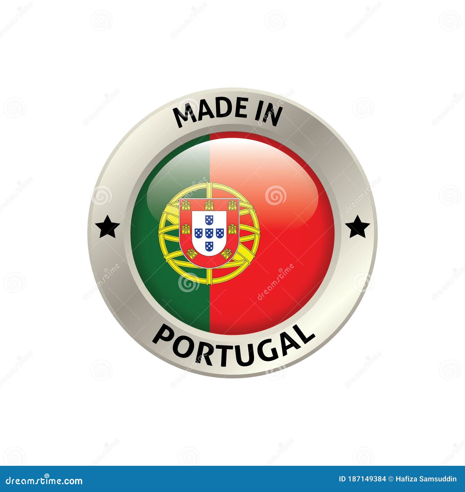 Made in Portugal Label. Vector Illustration Decorative Design Stock ...