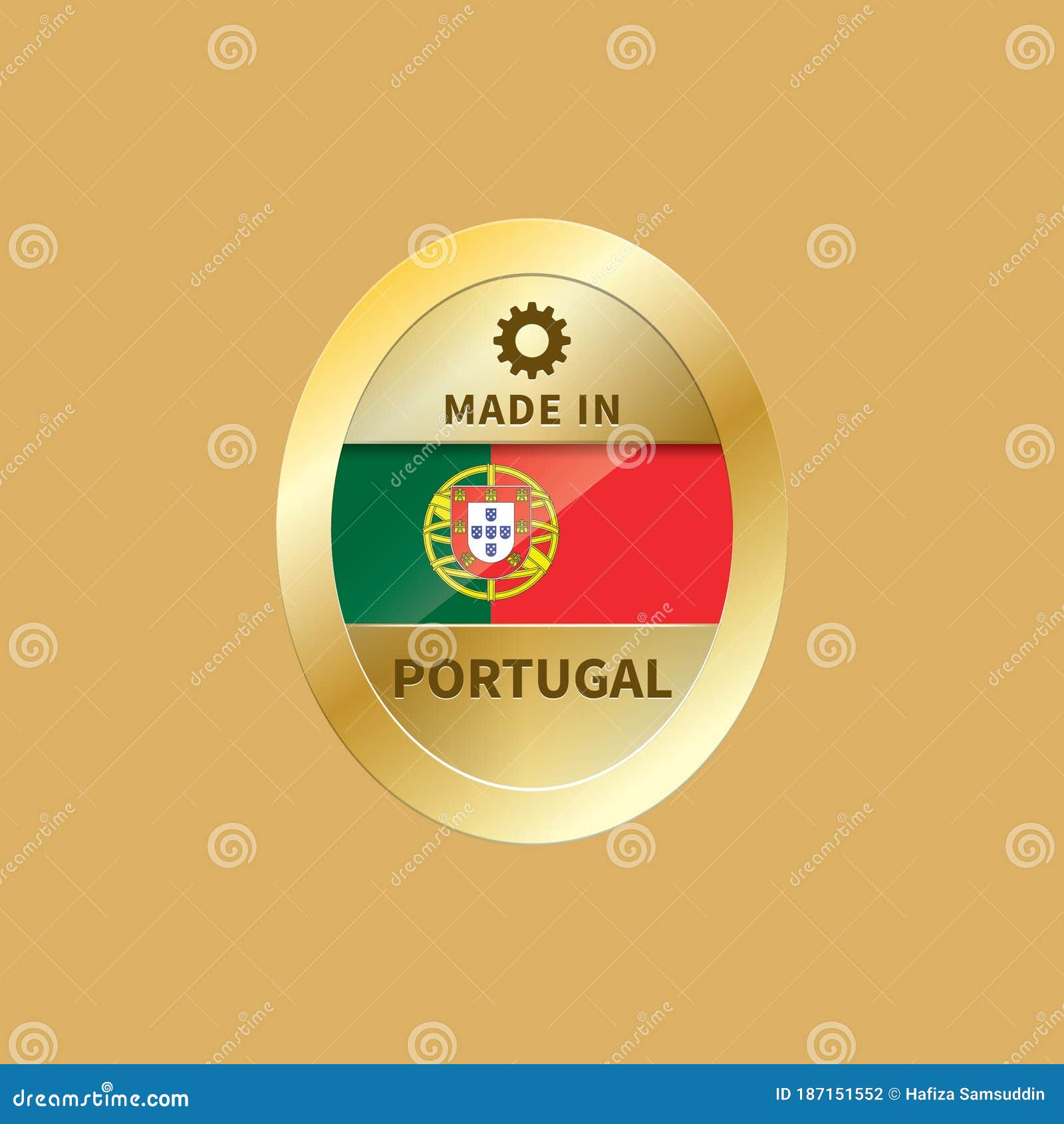 Made in Portugal Label. Vector Illustration Decorative Design Stock ...