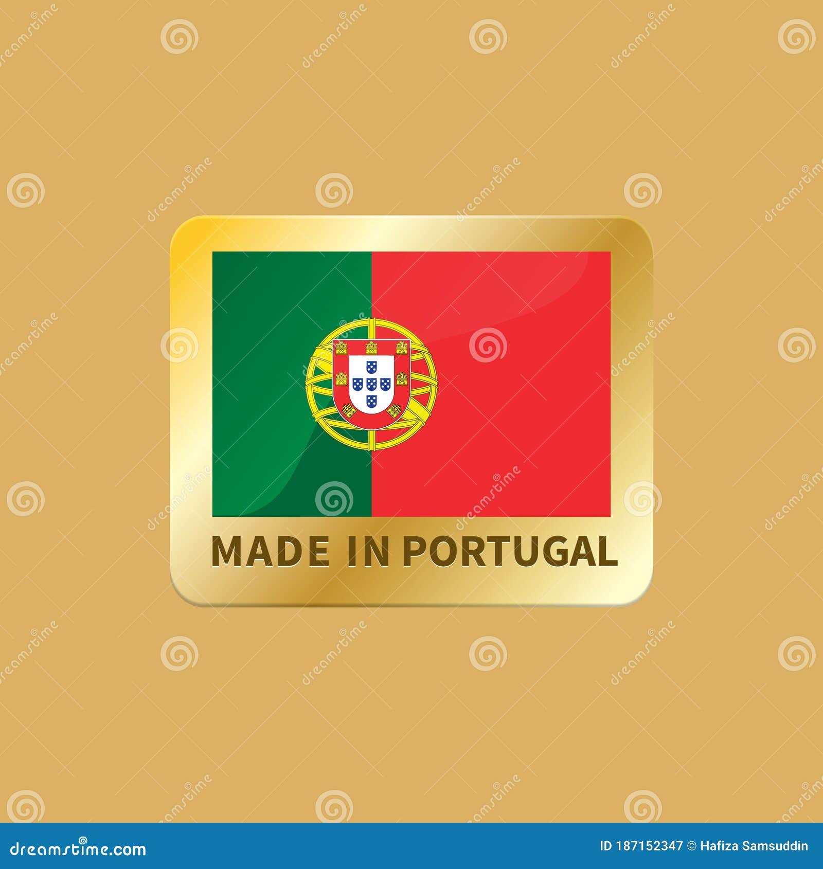 Made in Portugal Label. Vector Illustration Decorative Design Stock ...