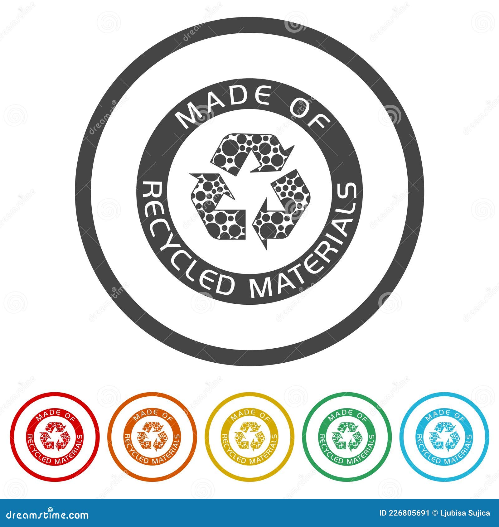 Made of Recycled Materials Ring Icon Stock Vector - Illustration of ...