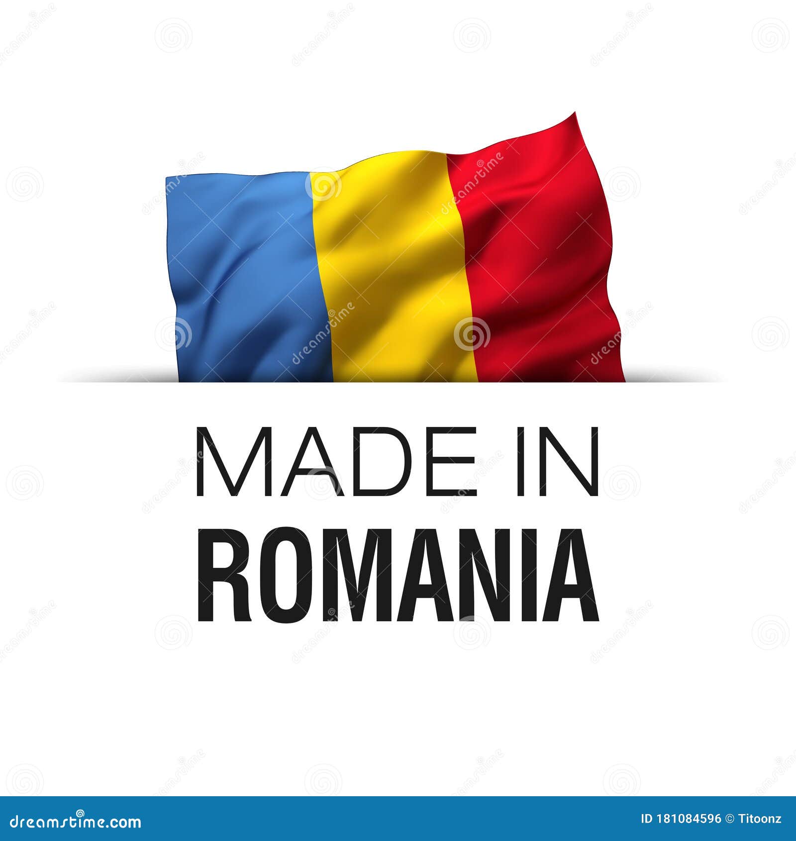 Made in Romania - Label stock illustration. Illustration of origin ...