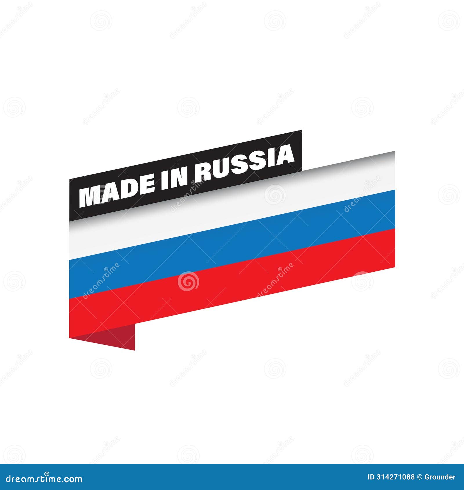 Made in Russia Flag Label Tag Stock Vector - Illustration of russia ...