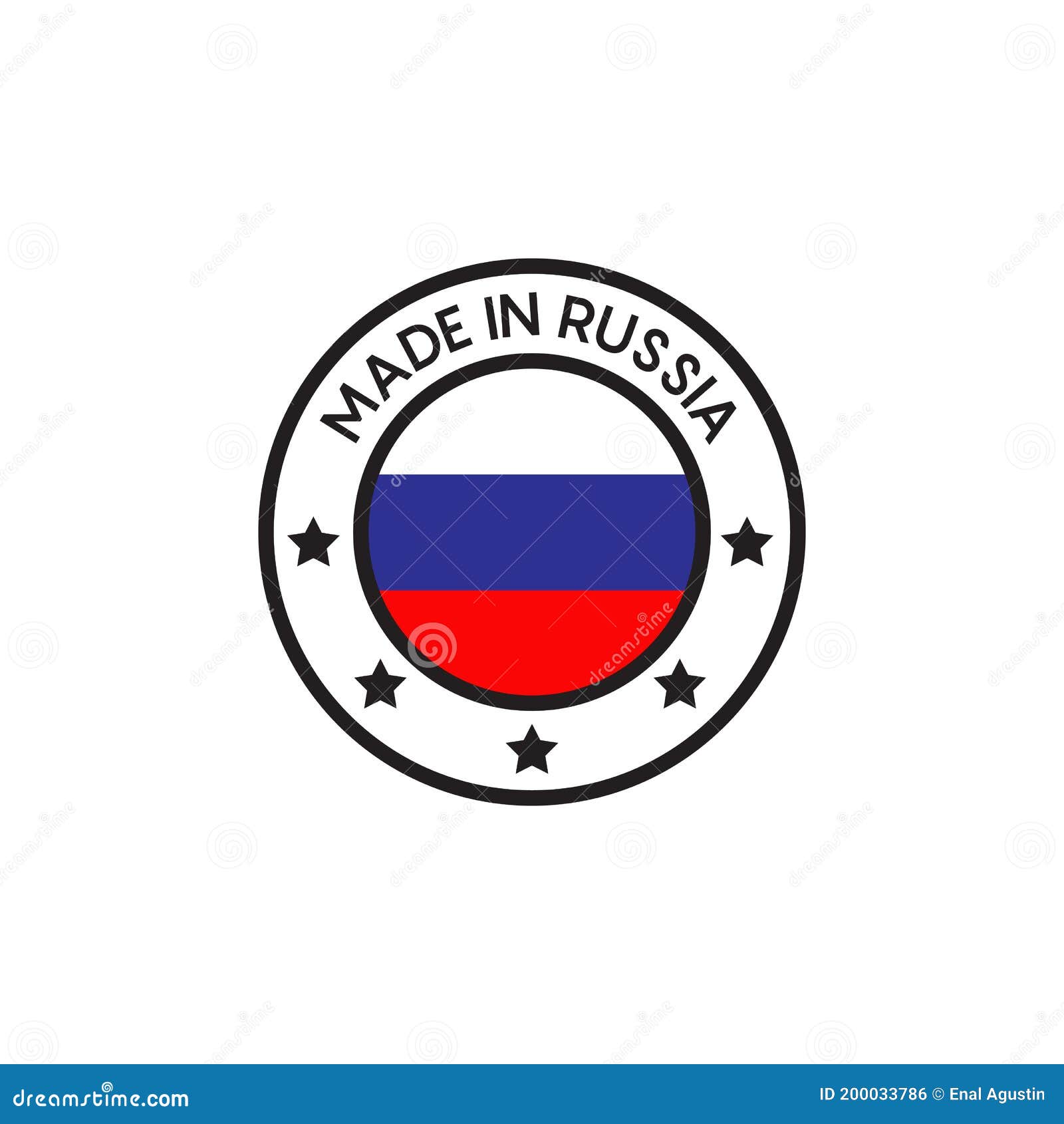 Made in Russia Logo Design Template Stock Vector - Illustration of ...