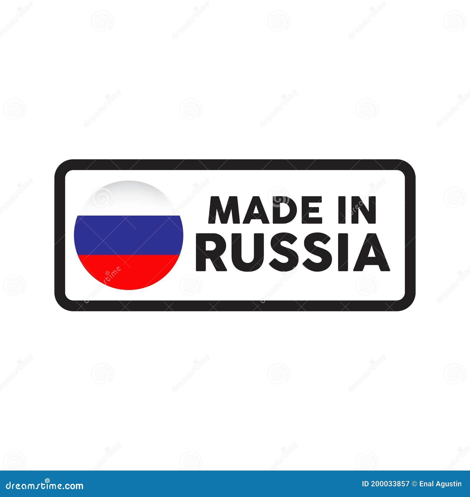 Made in Russia Logo Design Template Stock Vector - Illustration of ...