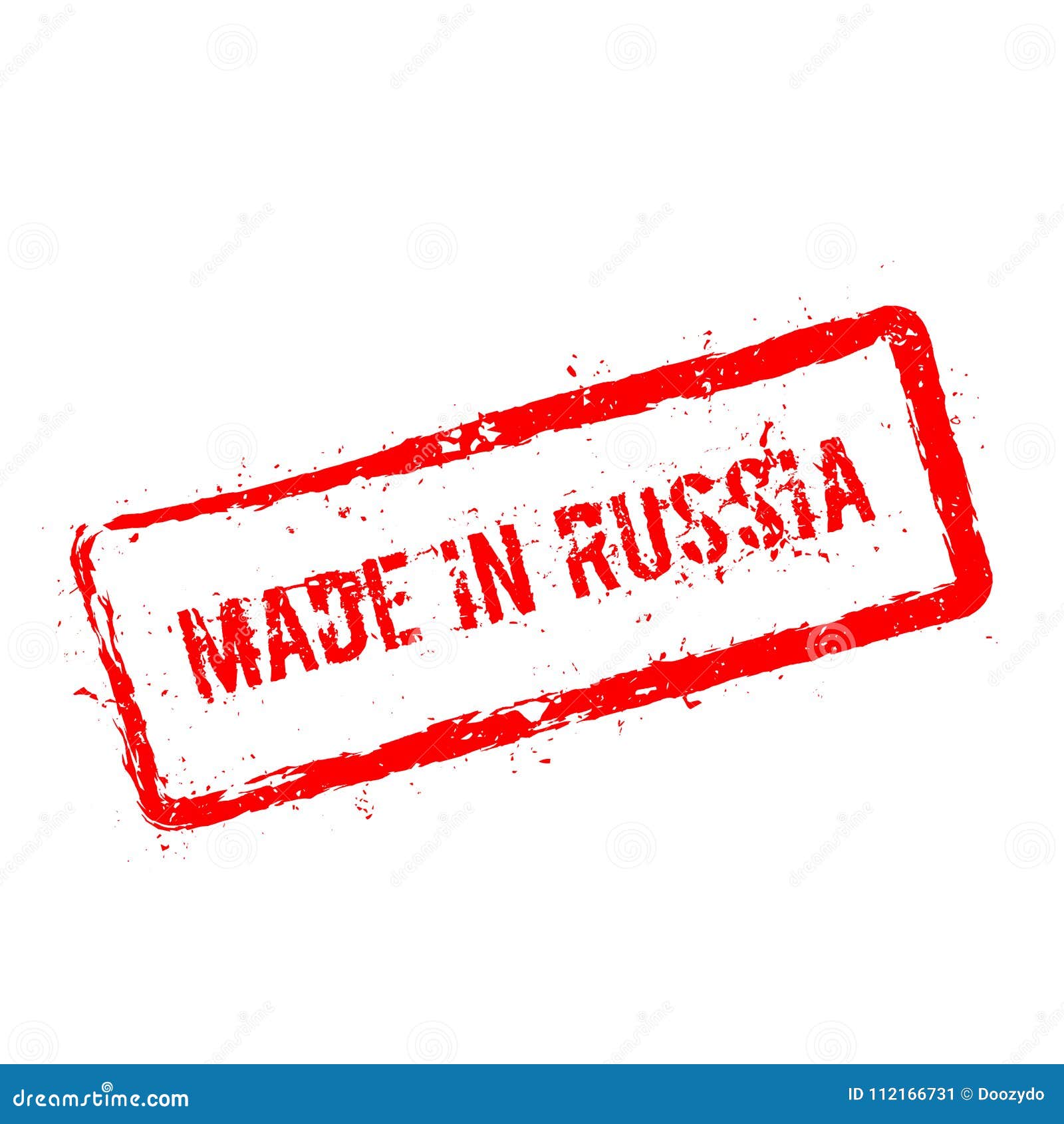 Made in Russia Red Rubber Stamp Isolated on White. Stock Vector ...