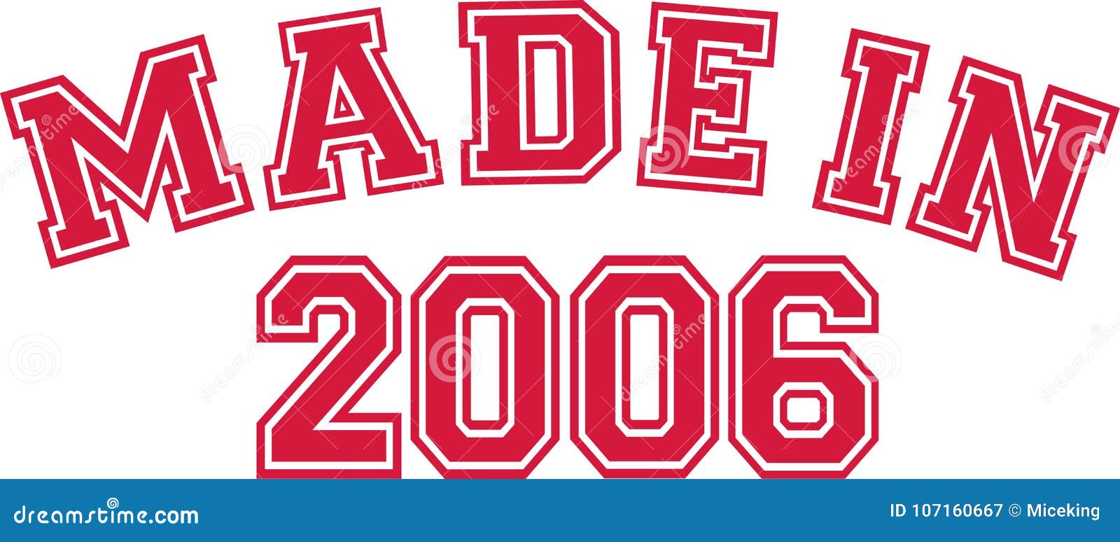 Made in 2006 stock vector. Illustration of isolated - 107160667