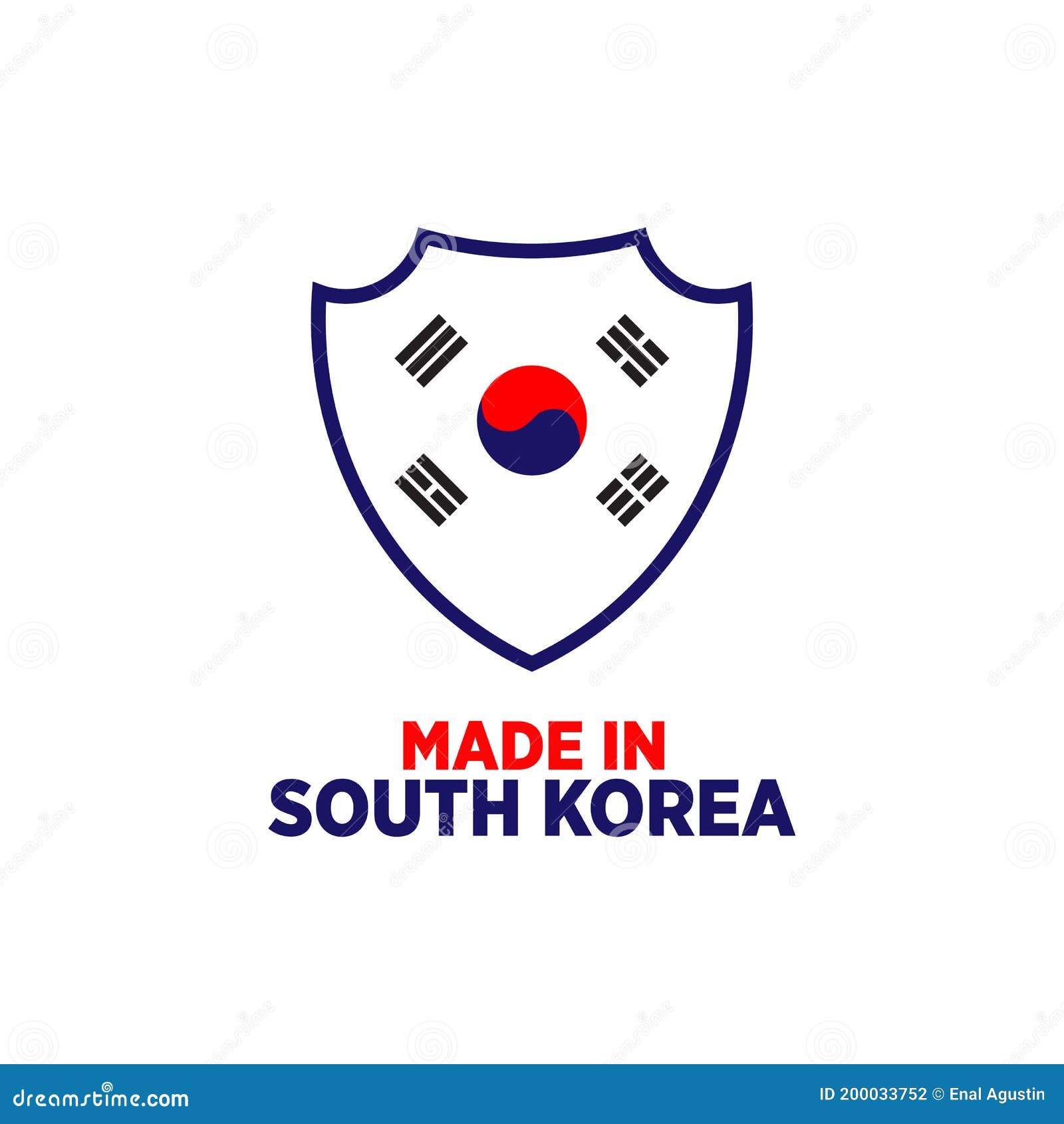Made in South Korea Logo Design Template Stock Vector - Illustration of ...