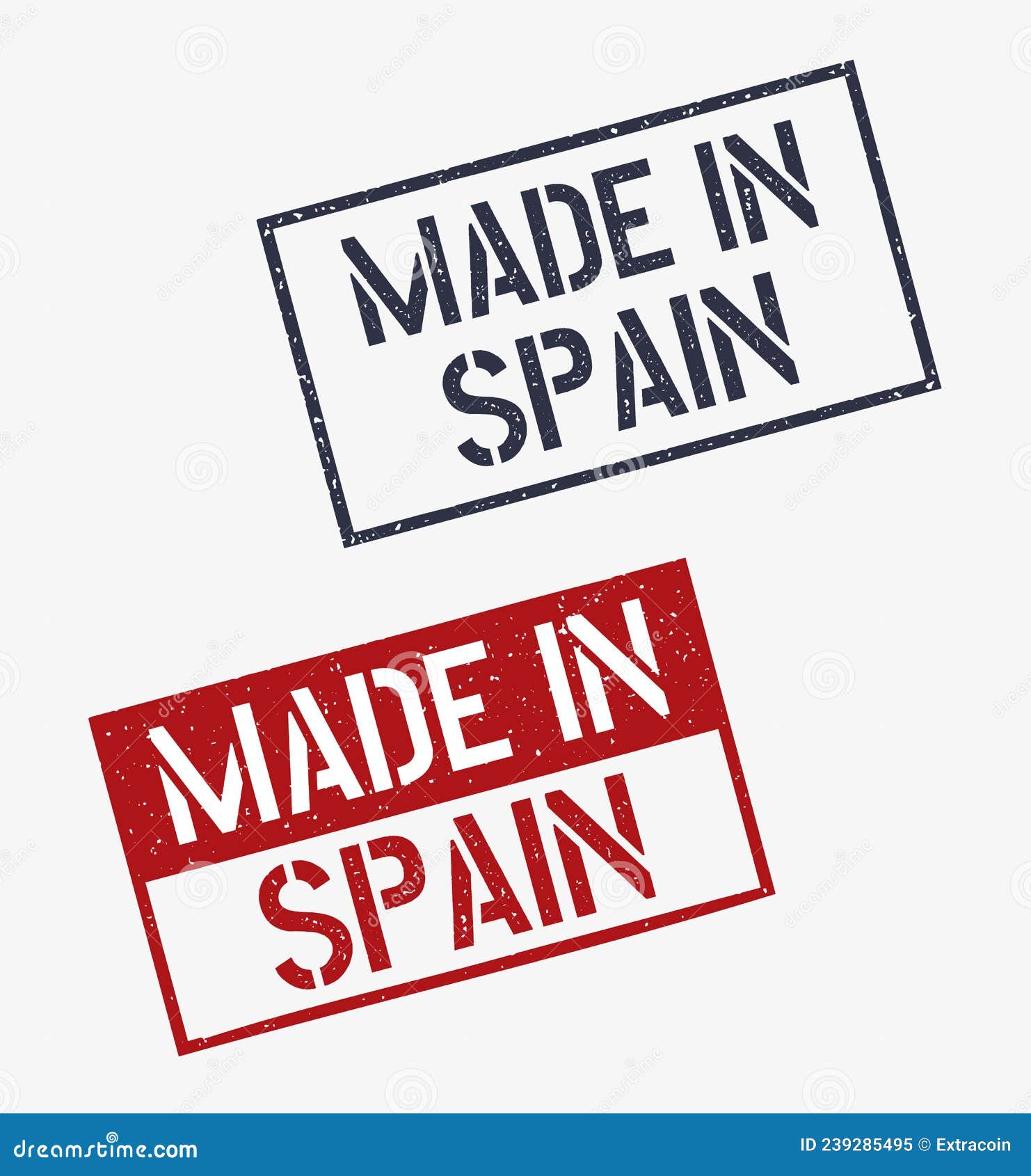 Made in Spain Stamp Set, Spanish Product Labels Stock Vector ...