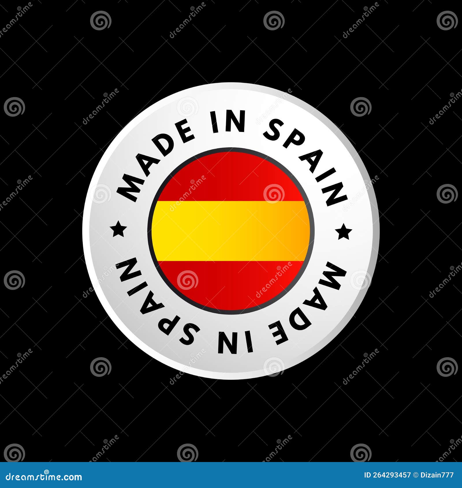 Made in Spain Text Emblem Badge, Concept Background Stock Illustration ...