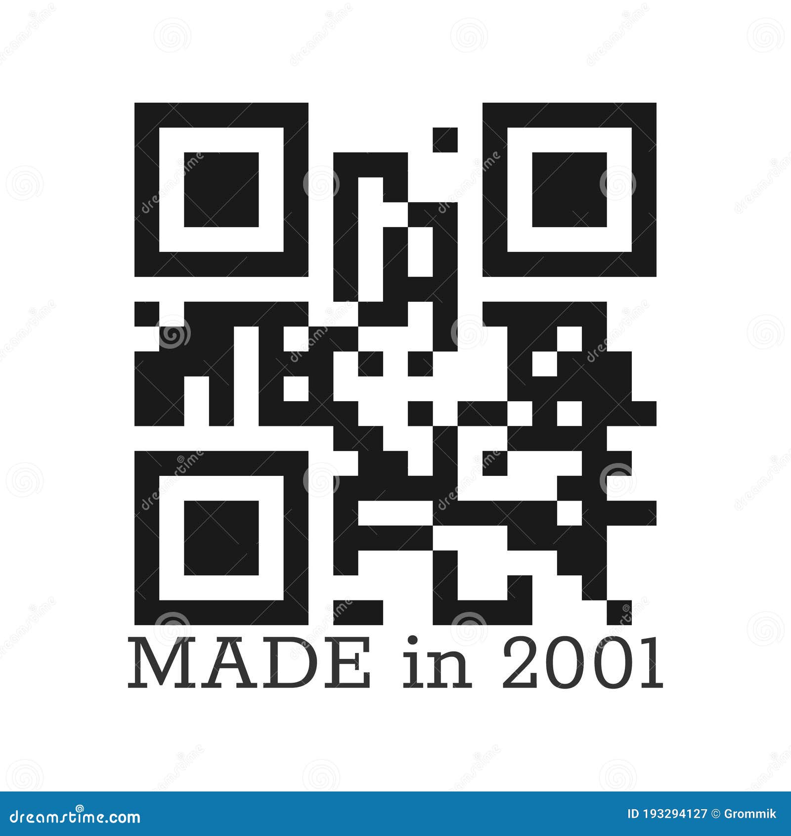 MADE IN 2001. Lettering Of The Year Of Birth Or A Special Event For ...