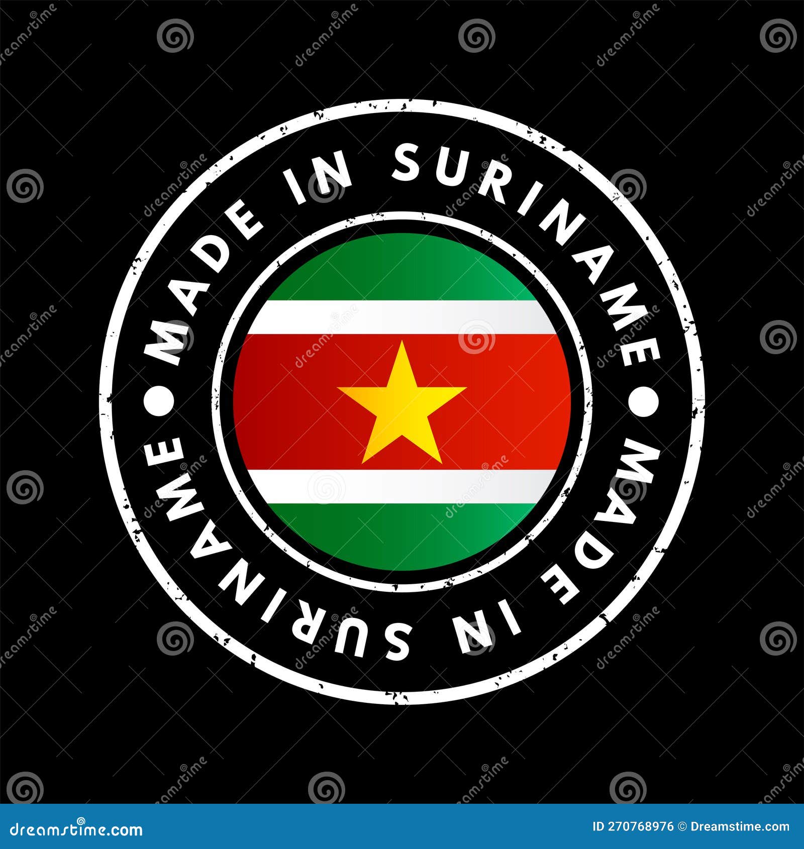 Made in Suriname Text Emblem Badge, Concept Background Stock ...