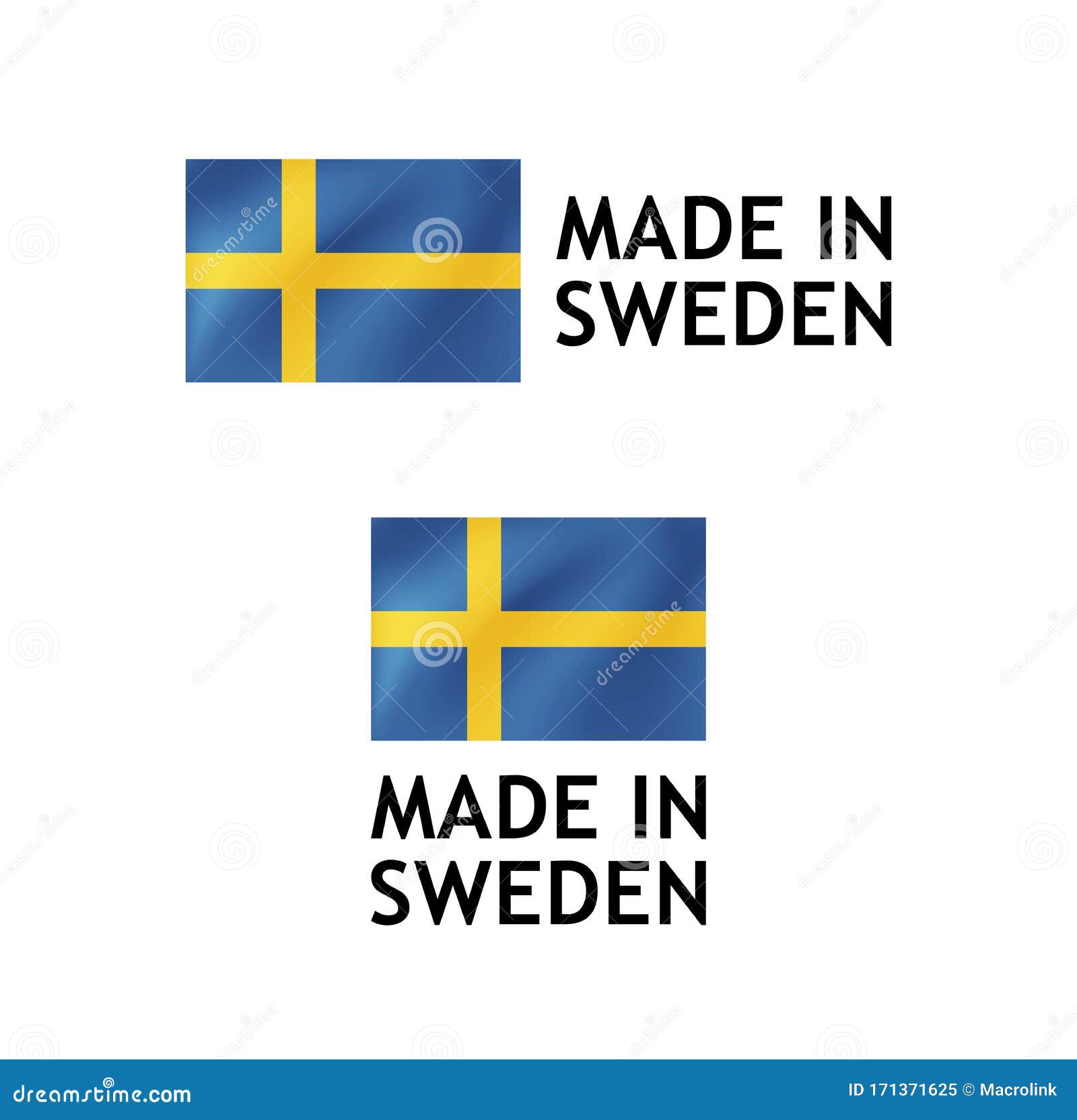 Made in Sweden Label, Vector Tag Template Stock Vector - Illustration ...