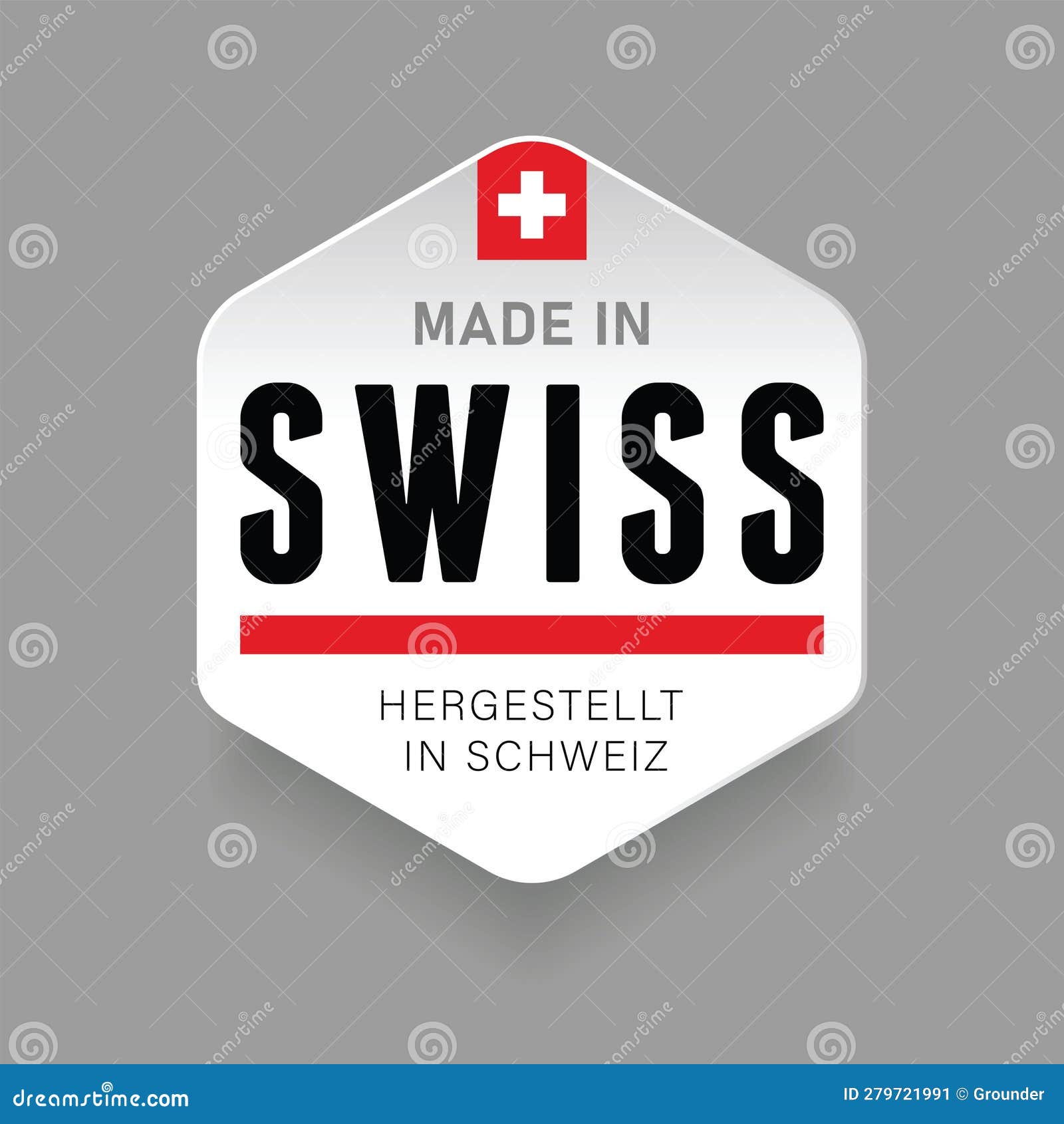 Made in Swiss Flag Sign Label Stock Vector - Illustration of marketing ...