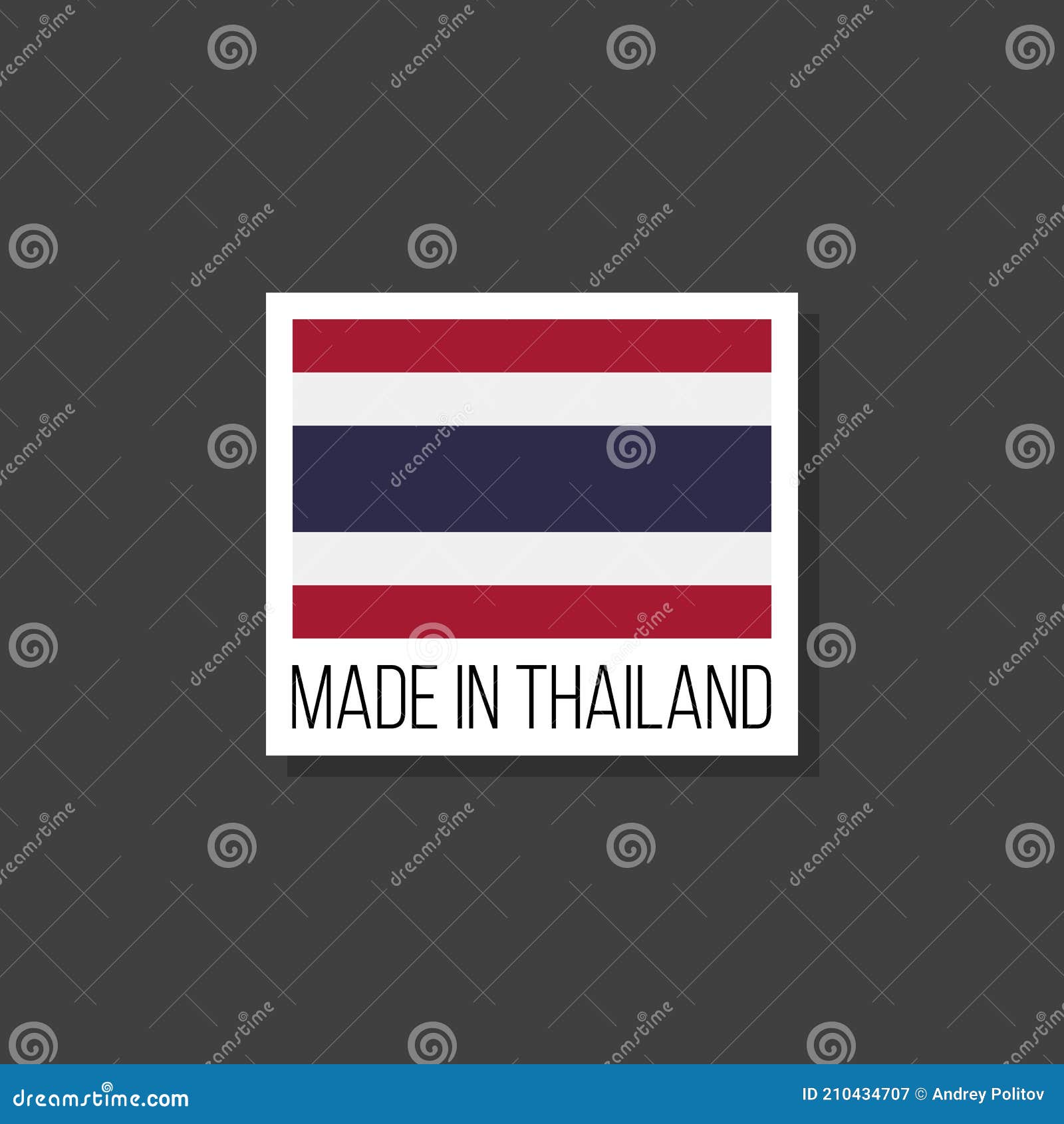 Made in Thailand, Vector Sticker Stock Vector - Illustration of siam ...