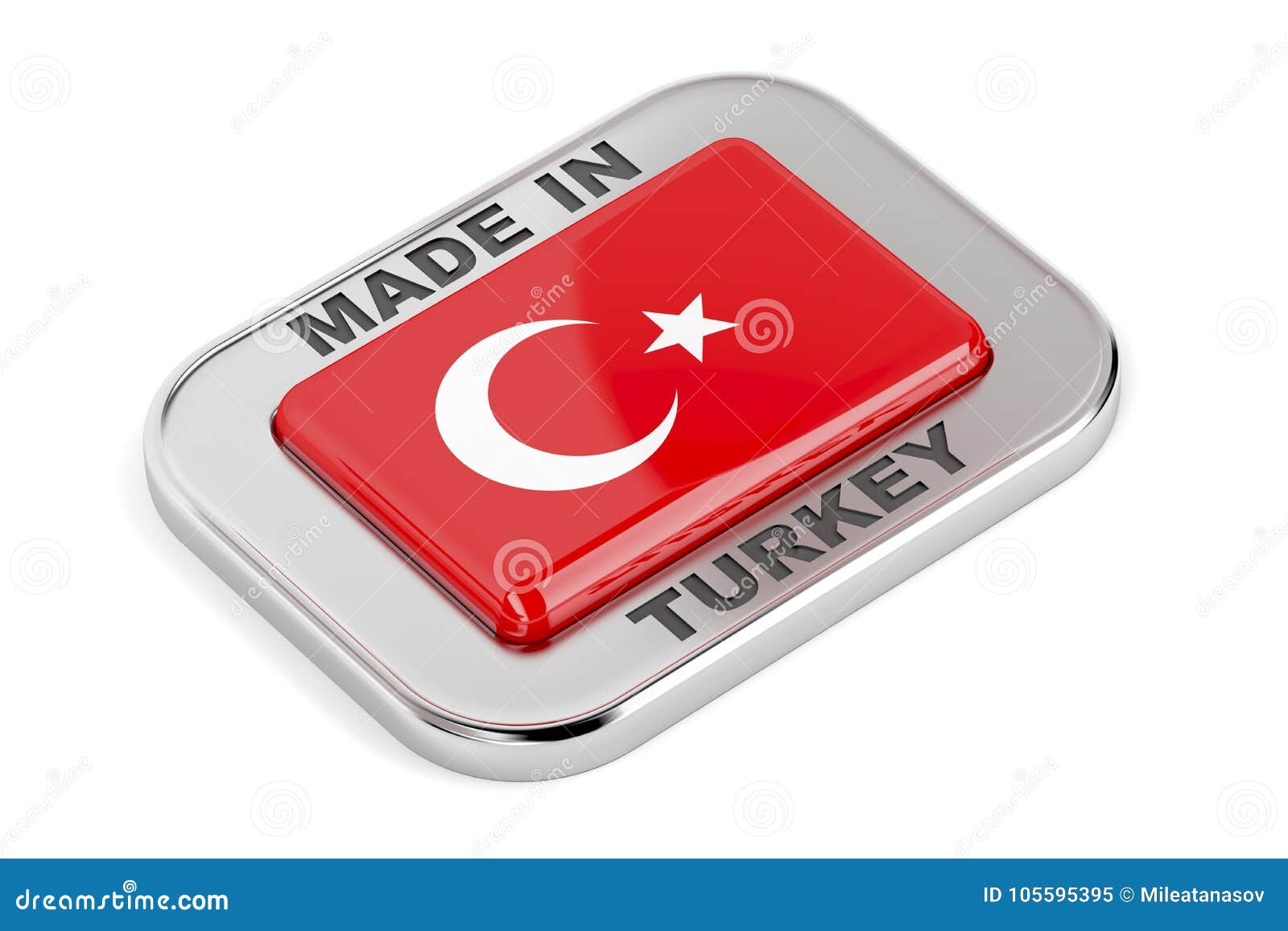 Made in Turkey Badge on White Stock Illustration - Illustration of ...