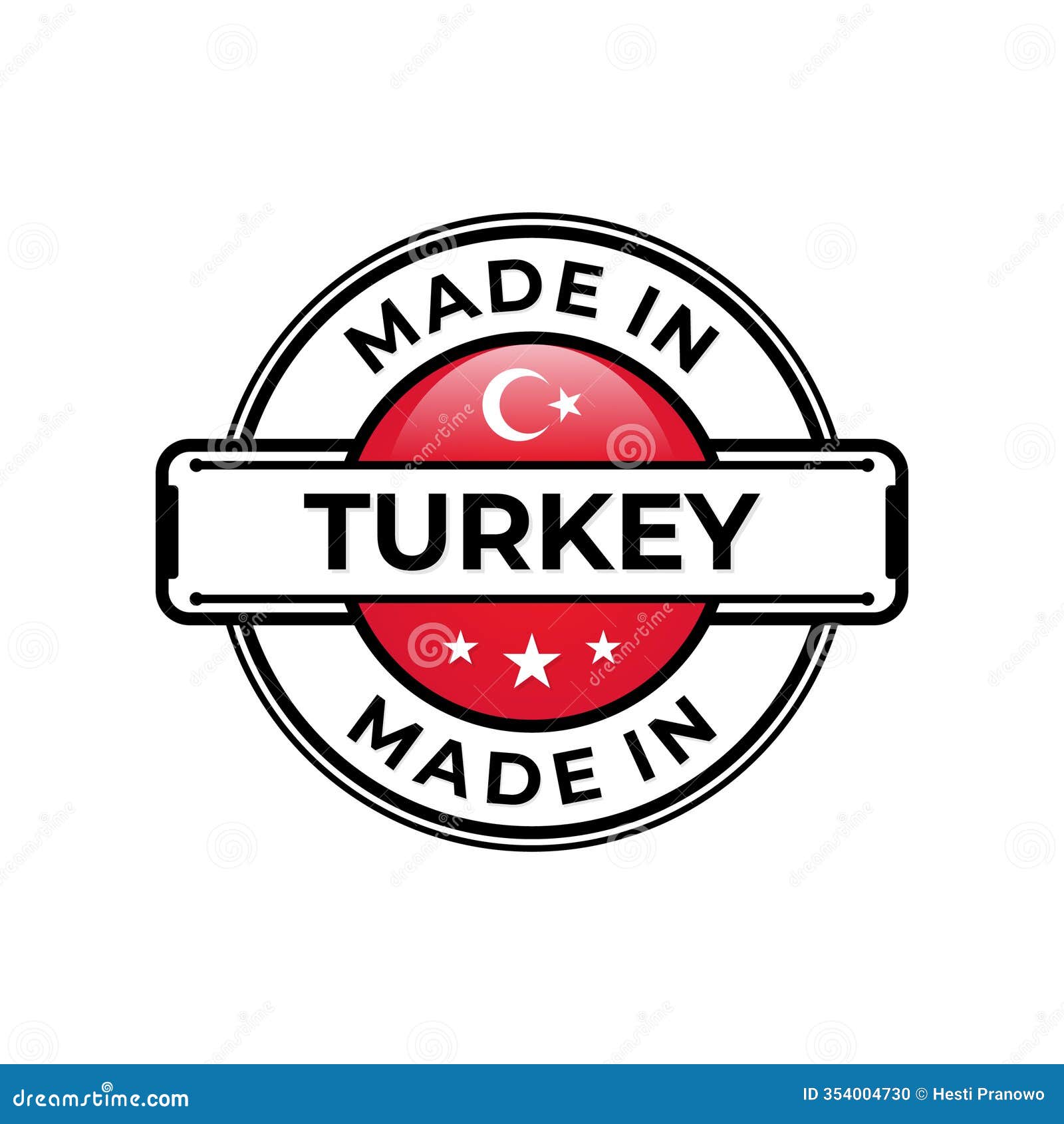 Made in Turkey Label Icon Emblem Isolated on White Background Stock ...