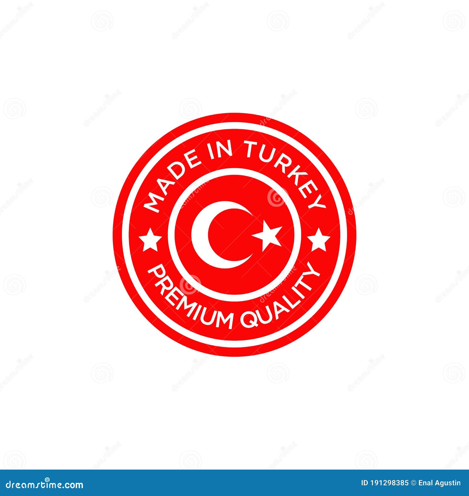 Made in Turkey Label Logo Design Template Stock Vector - Illustration ...
