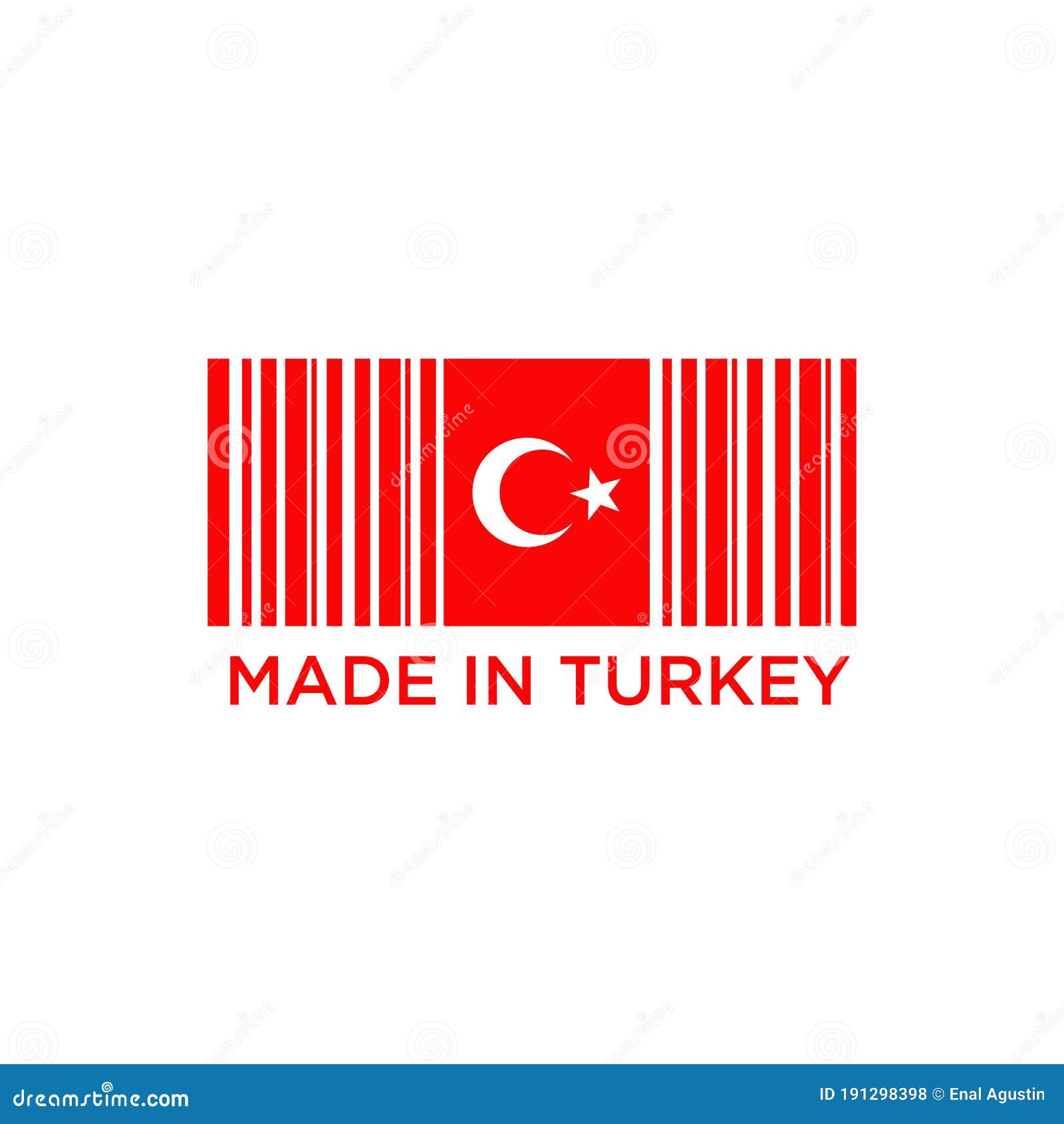 Made in Turkey Label Logo Design Template Stock Vector - Illustration ...