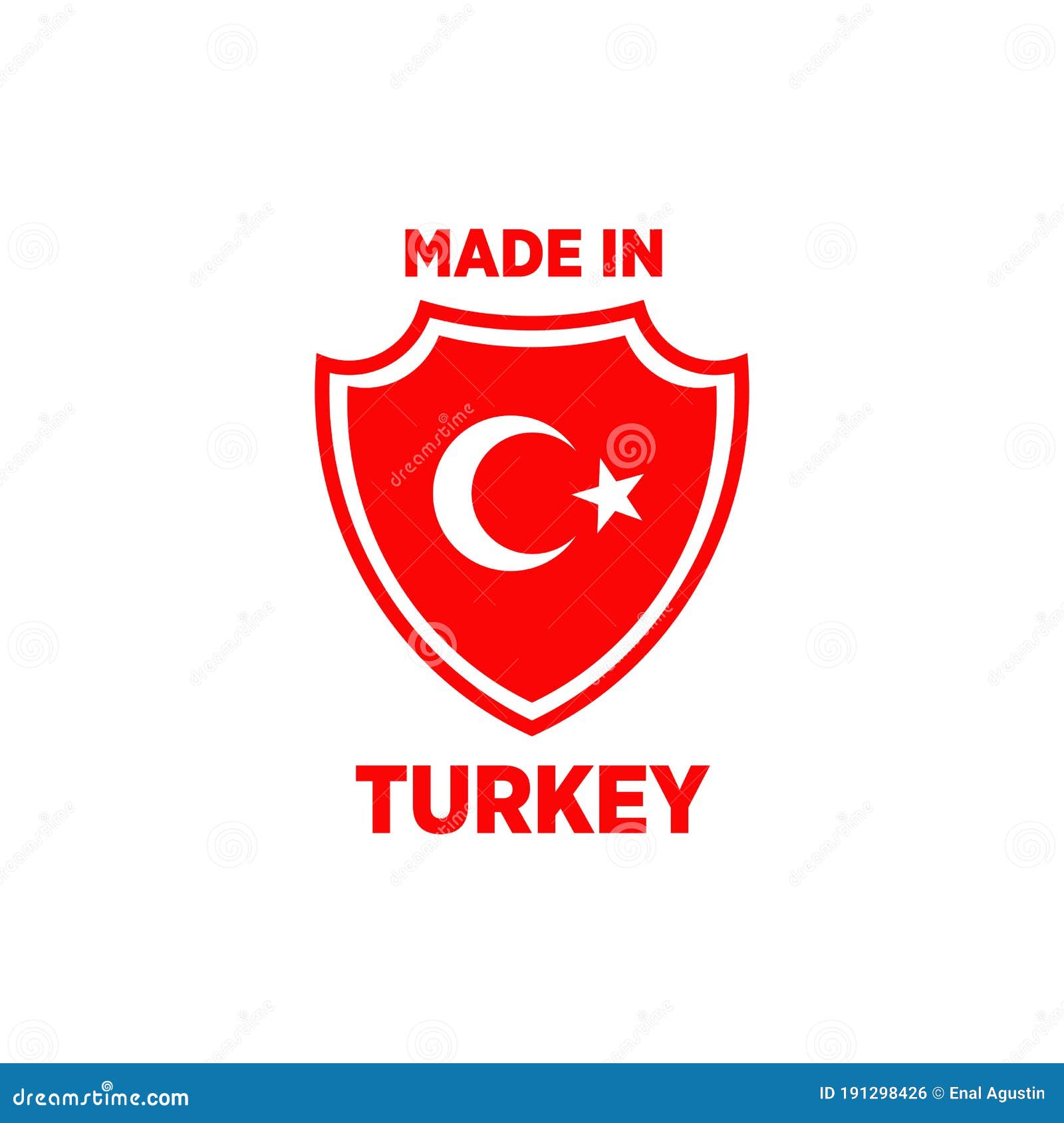 Made in Turkey Label Logo Design Template Stock Vector - Illustration ...