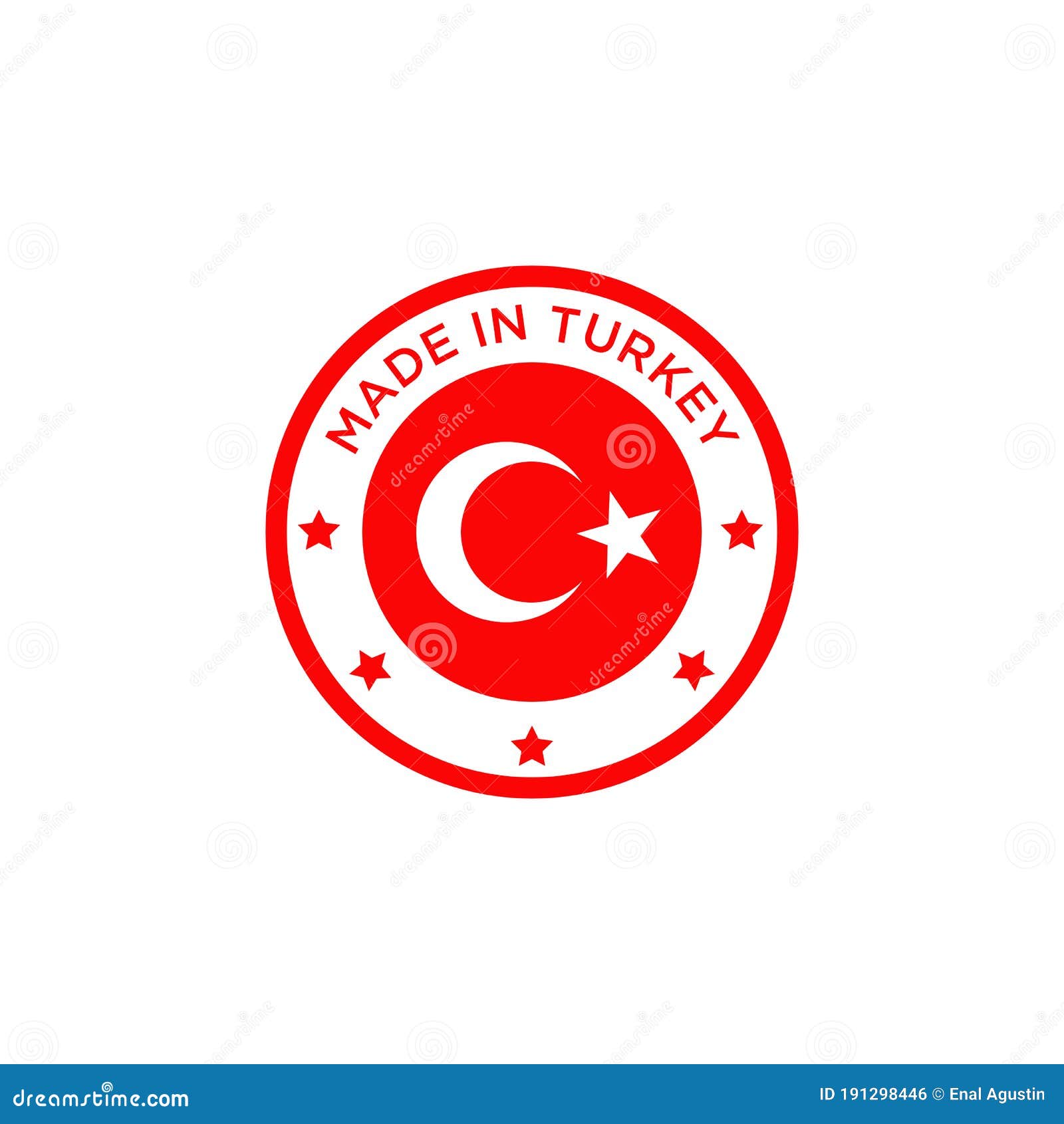 Made in Turkey Label Logo Design Template Stock Vector - Illustration ...