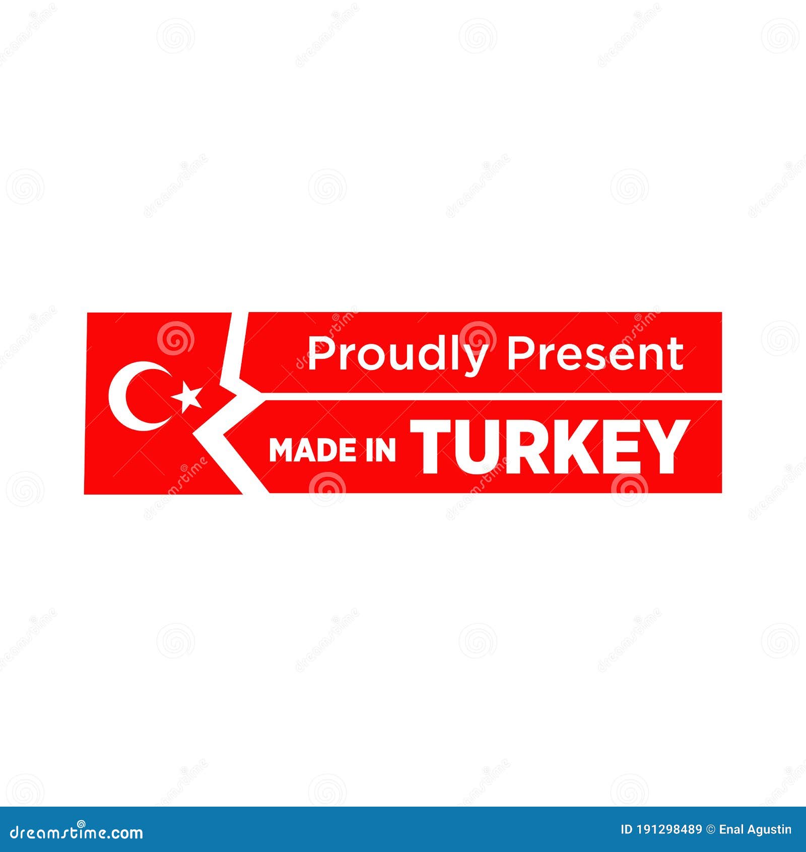 Made in Turkey Label Logo Design Template Stock Vector - Illustration ...