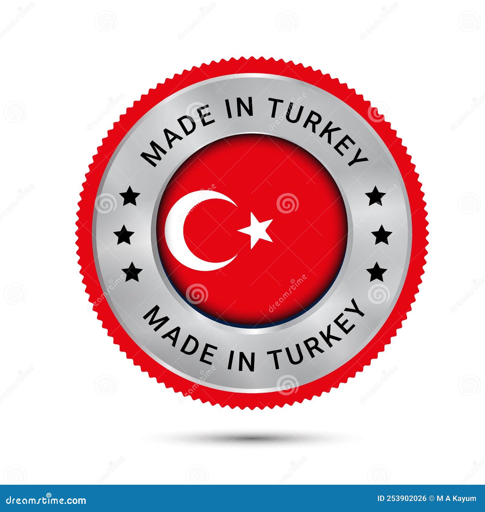 Made in Turkey Round Label, Modern Made in Turkey Logo Stock Vector ...