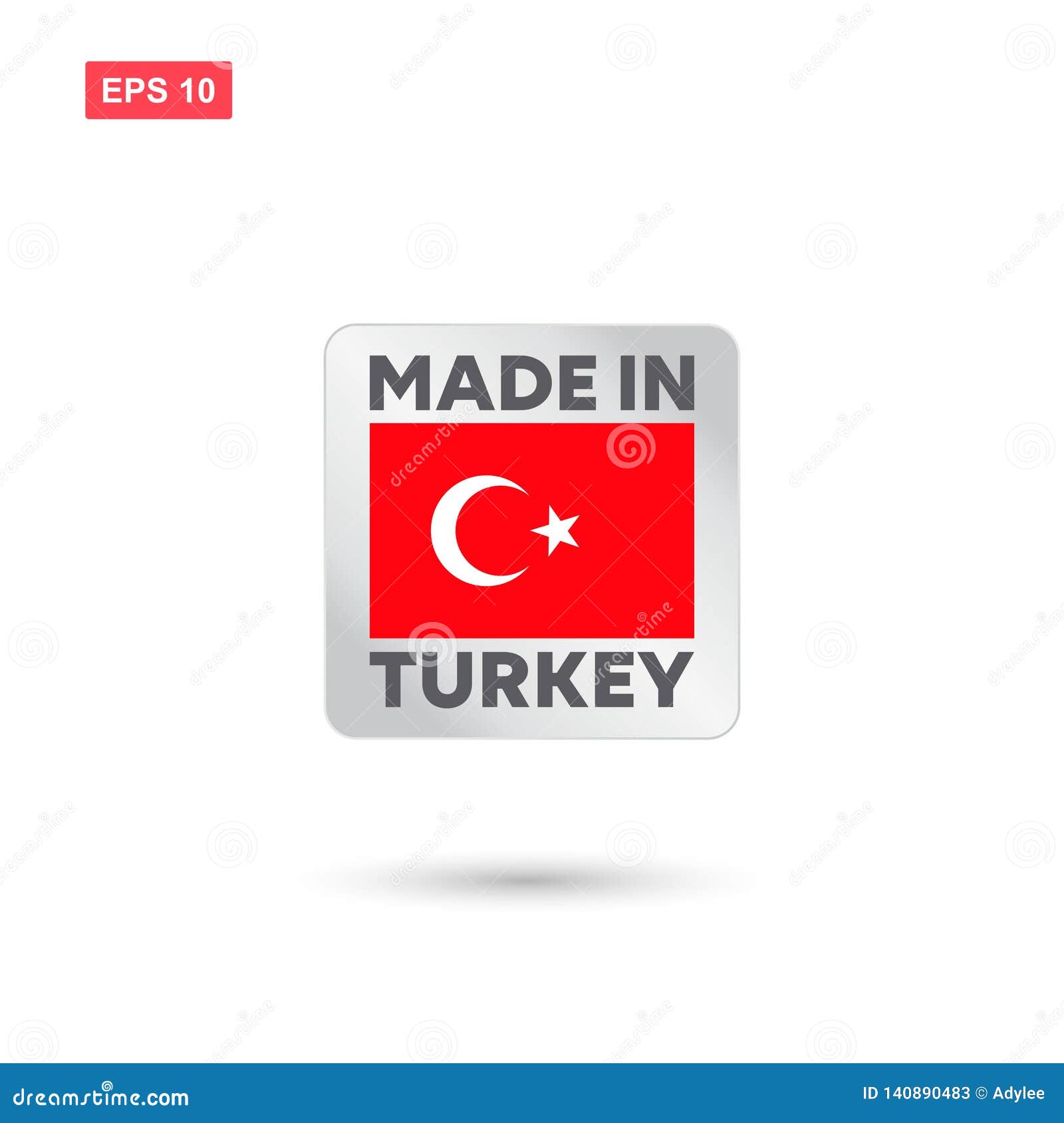 Made in turkey vector stock vector. Illustration of concept - 140890483