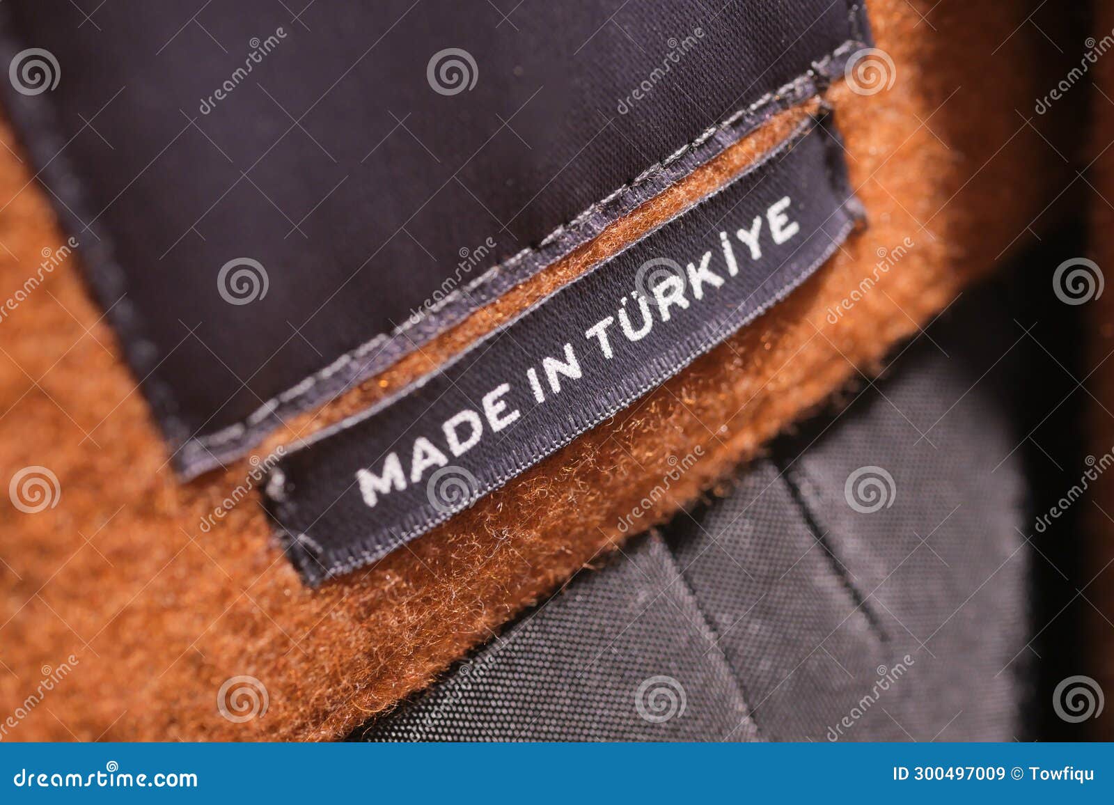 Made in Turkiye Label on a Cloth Stock Image - Image of detail, closeup ...