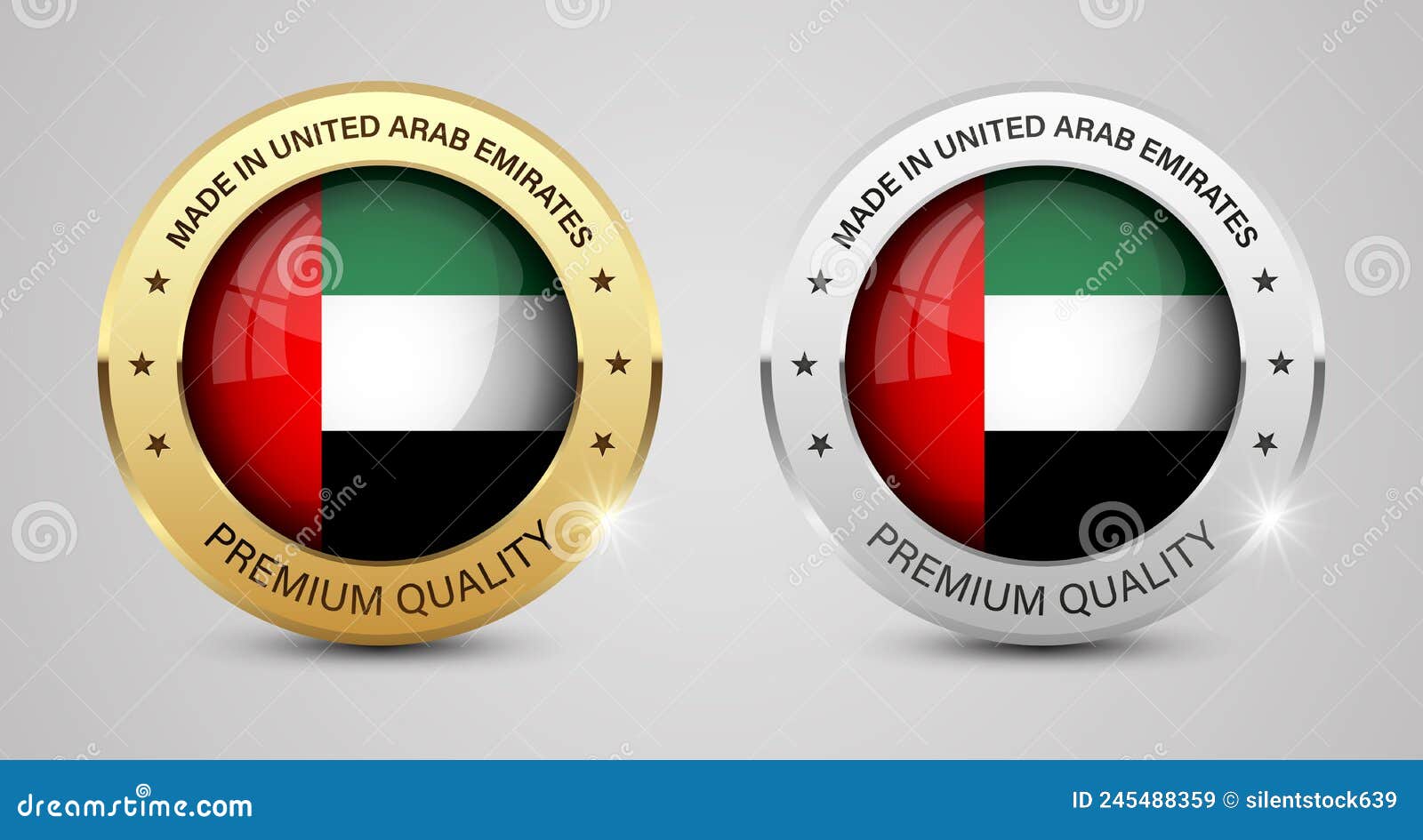 Made in UAE Graphics and Labels Set Stock Vector - Illustration of ...