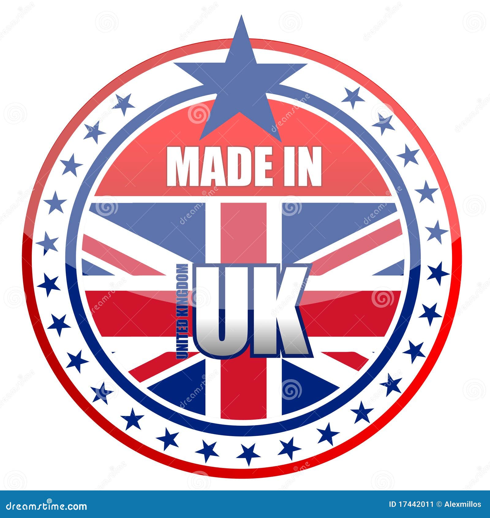 Made in UK stock vector. Illustration of decal, sticker - 17442011