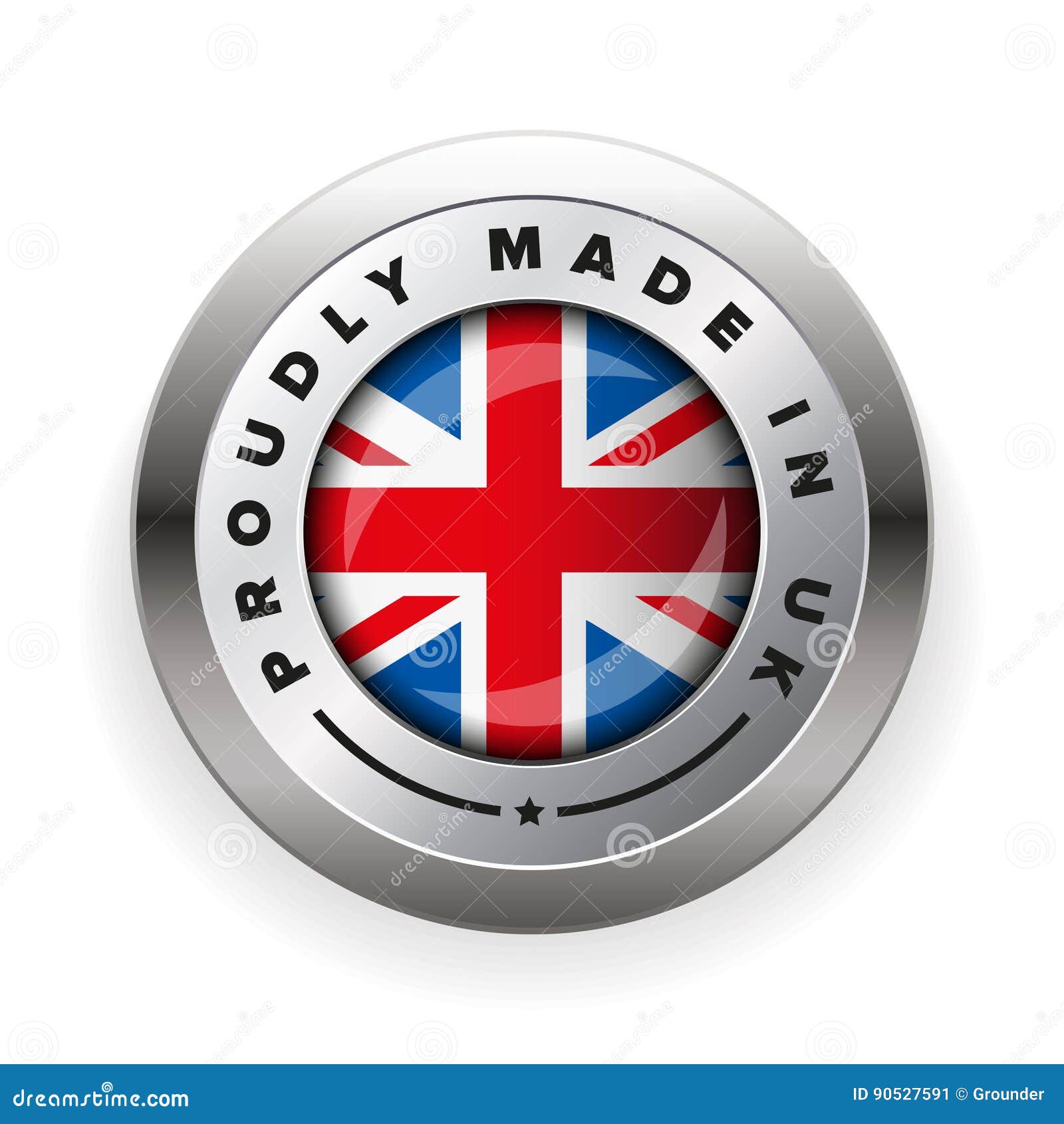 Made in UK badge vector stock vector. Illustration of flag - 90527591